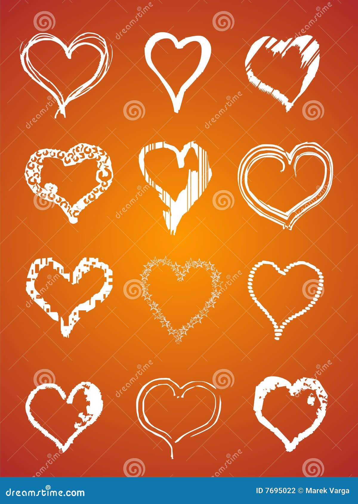 Valentine Hand Fresh Hearts Stock Vector - Illustration of heart, frame ...