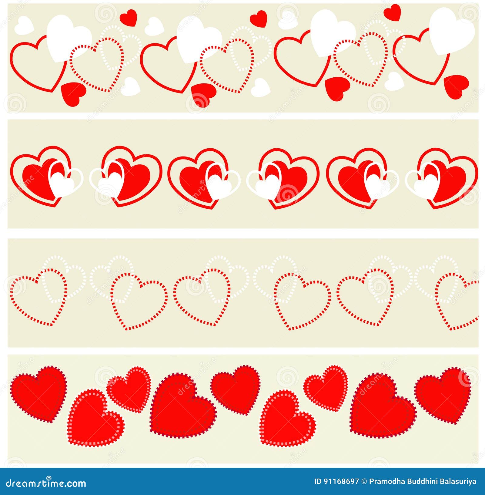 Valentine headers set stock vector. Illustration of banner - 91168697
