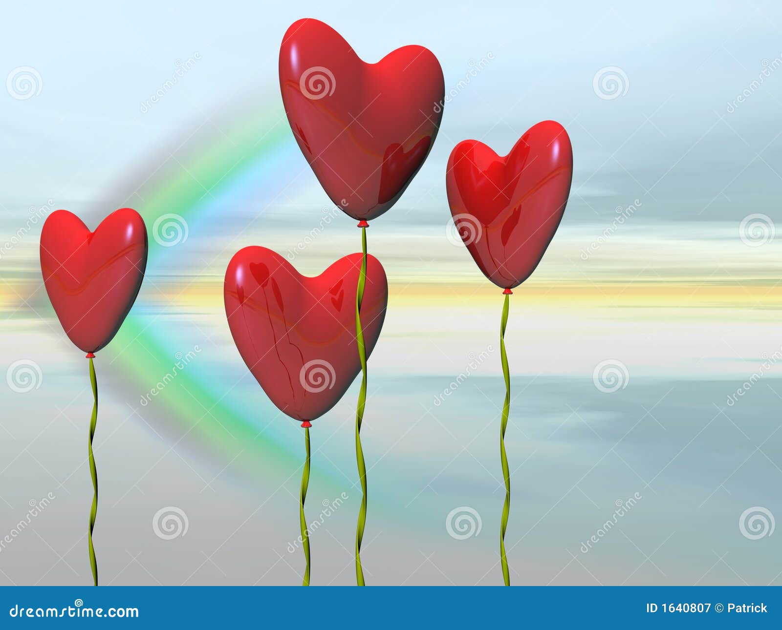 Valentine heart balloons. stock illustration. Illustration of symbol ...