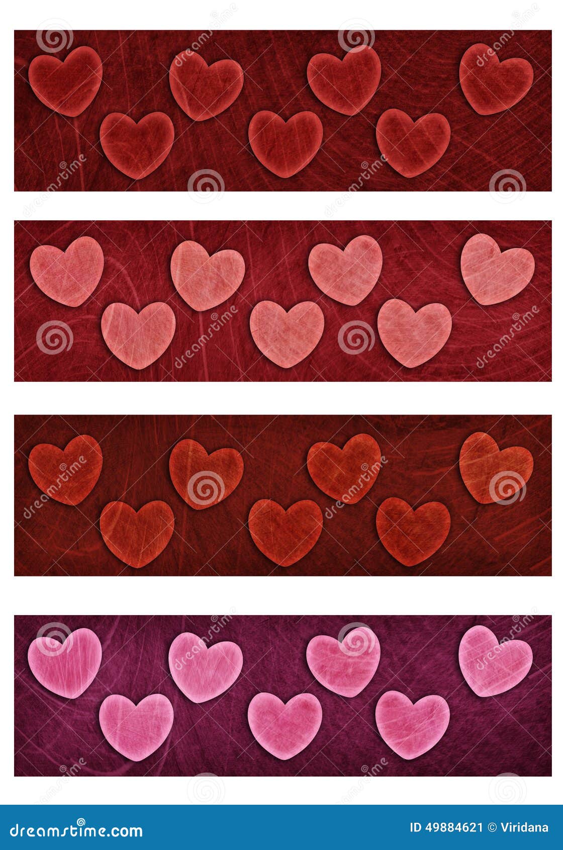 Valentine Heart Four Banners Stock Image - Image of valentinecard ...