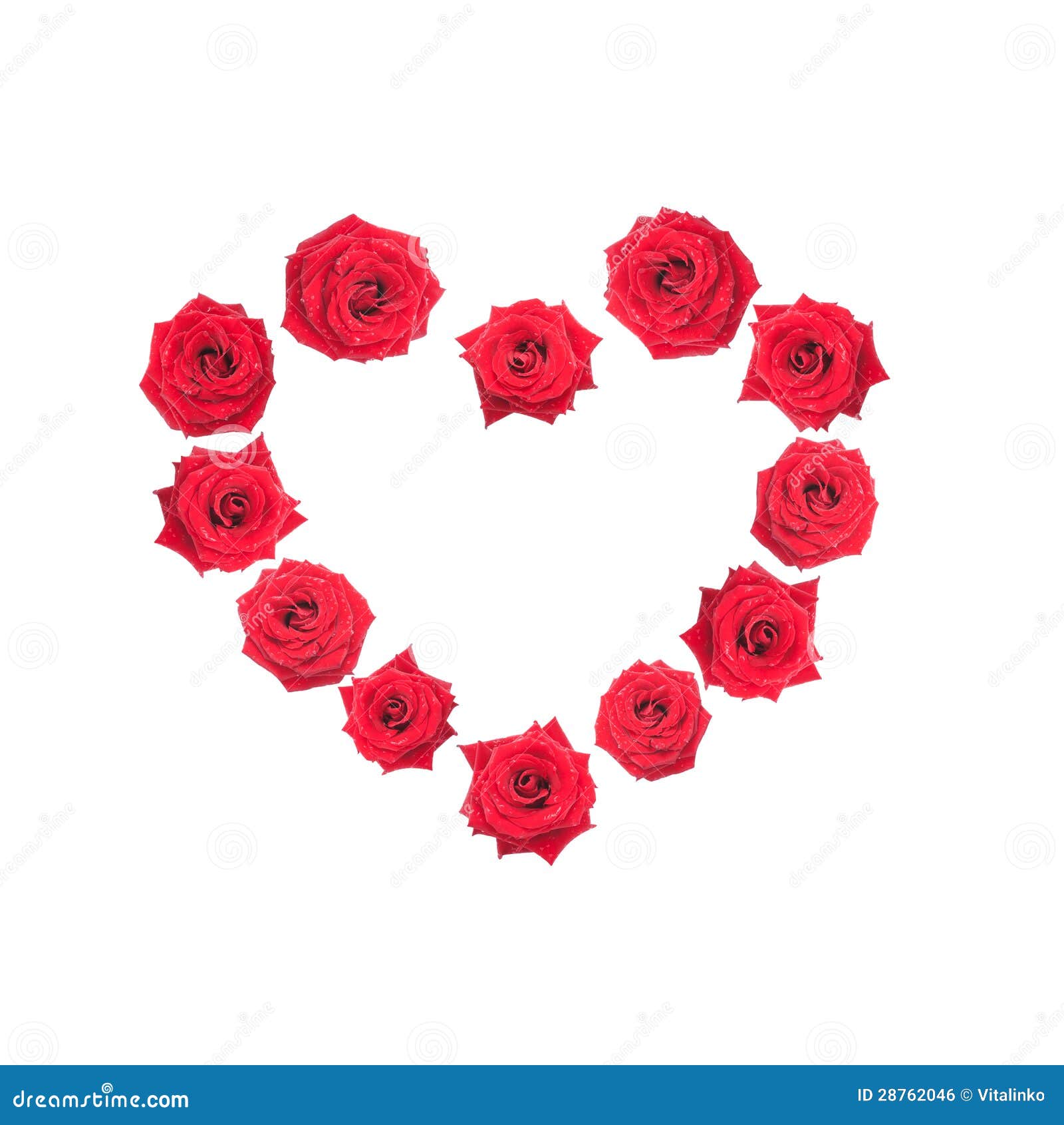 Valentine Heart Made of Red Roses. Stock Photo - Image of decoration ...