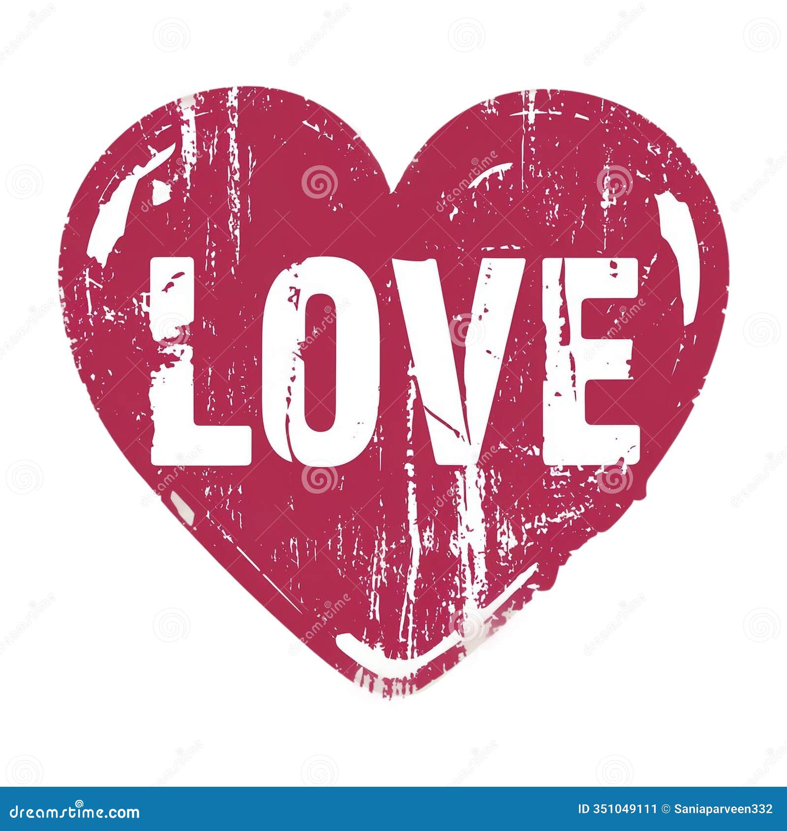 Valentine Heart Post Stamp. Love Post Stamp Stock Illustration ...