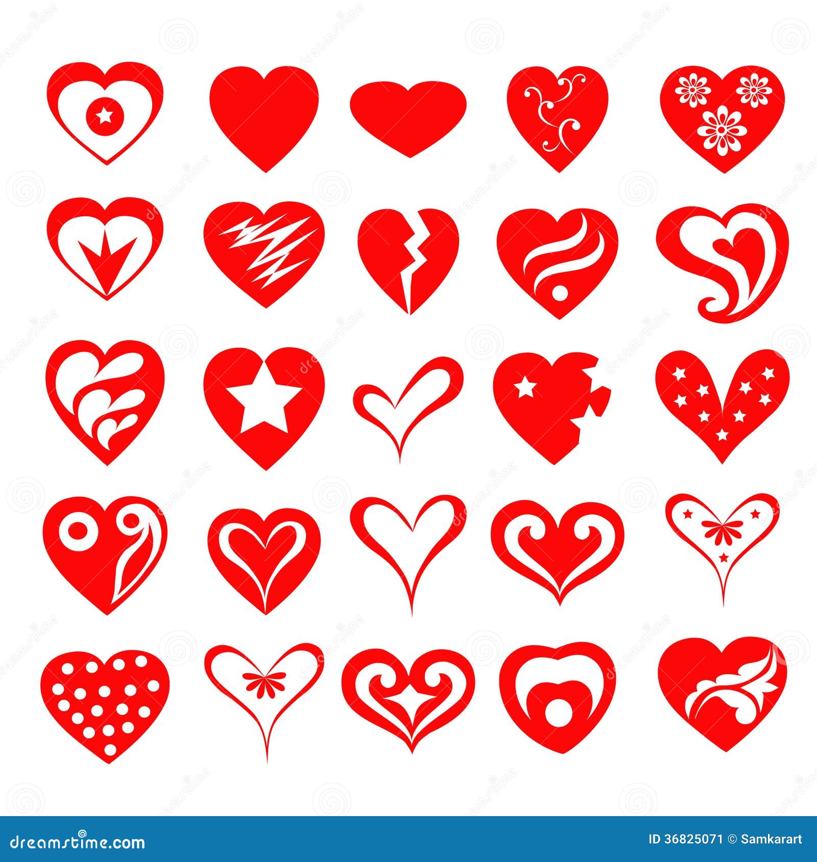 Valentine Heart Set-Vector stock vector. Illustration of collection ...