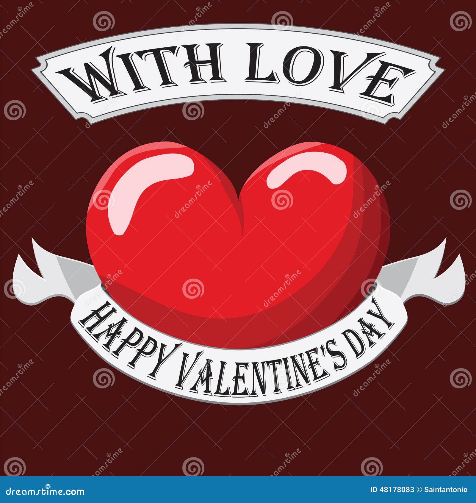 Valentine Heart with sign stock vector. Illustration of celebrate ...