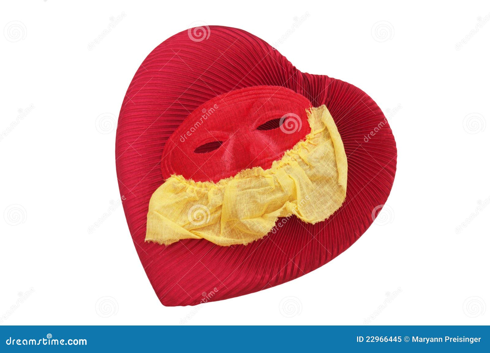 Valentine Heart with Vintage Mask Isolated Stock Image - Image of ...