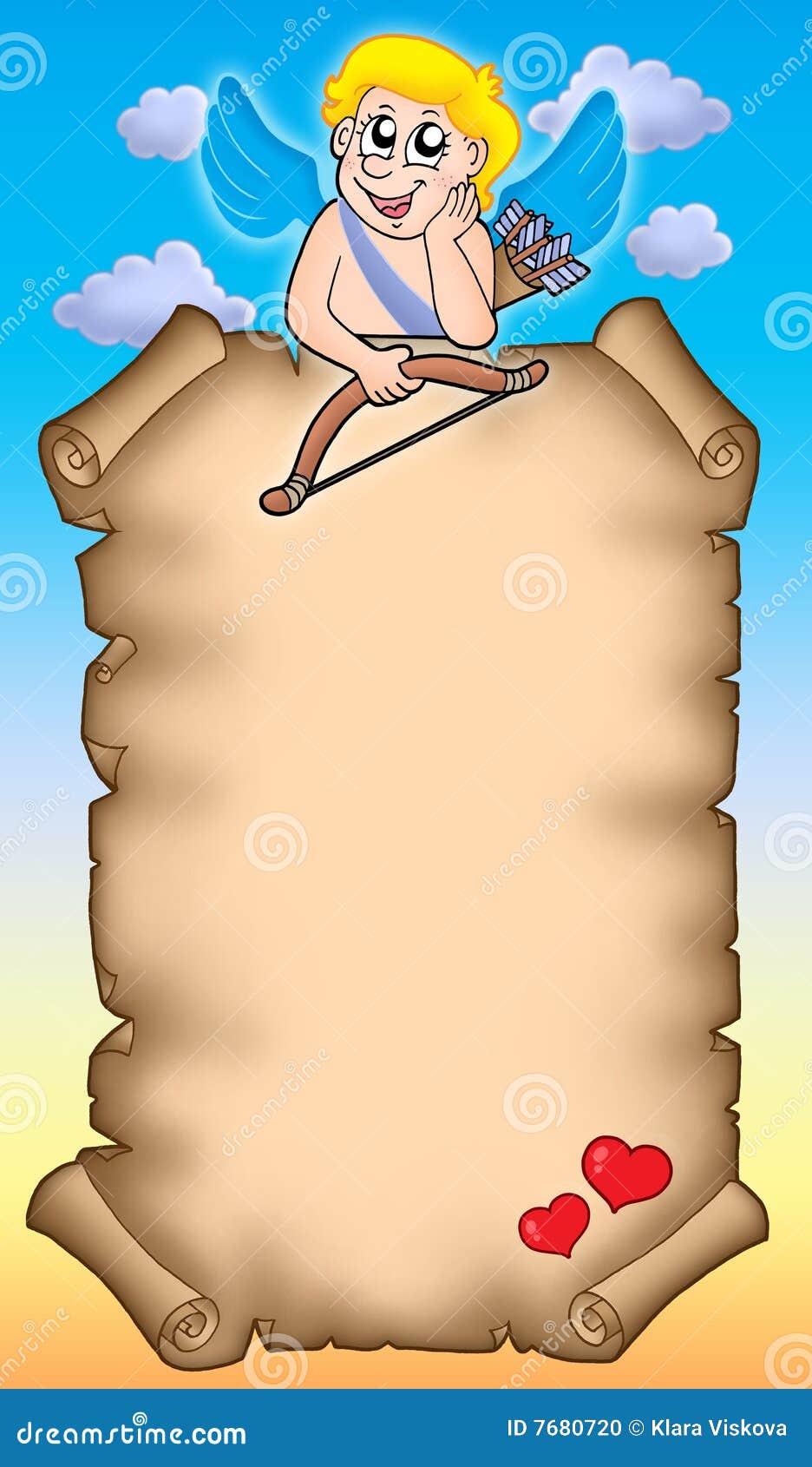 Valentine Blue Letter Flying Cupid Stock Illustrations – 29 Valentine ...