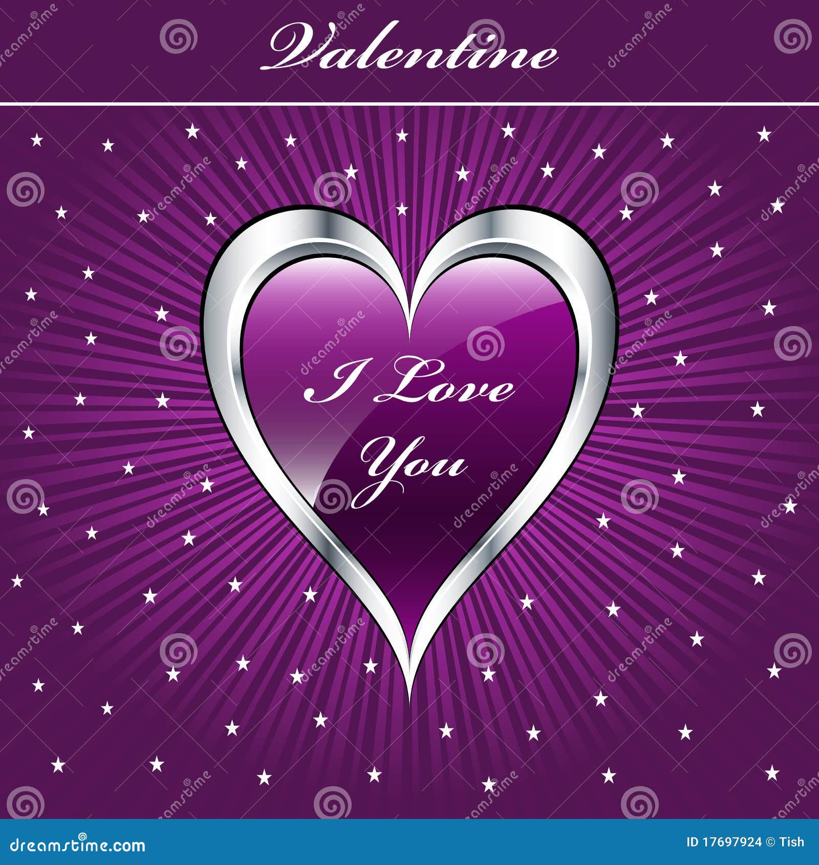 Valentine love heart stock vector. Illustration of shiny - 17697924