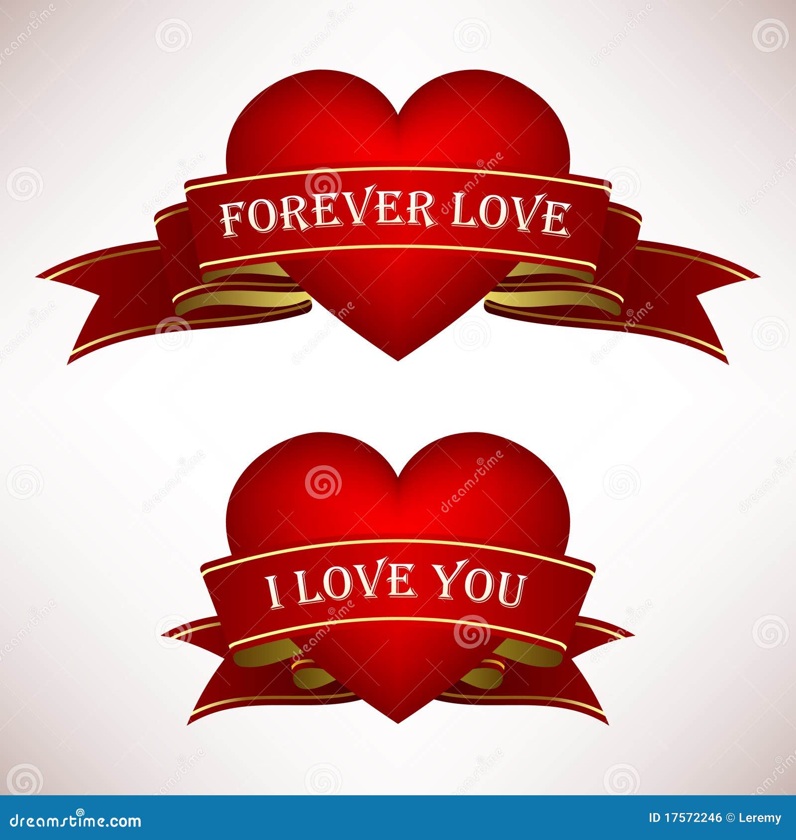 Valentine Love Heart Ribbon Scroll Banner Stock Illustrations – 541 ...