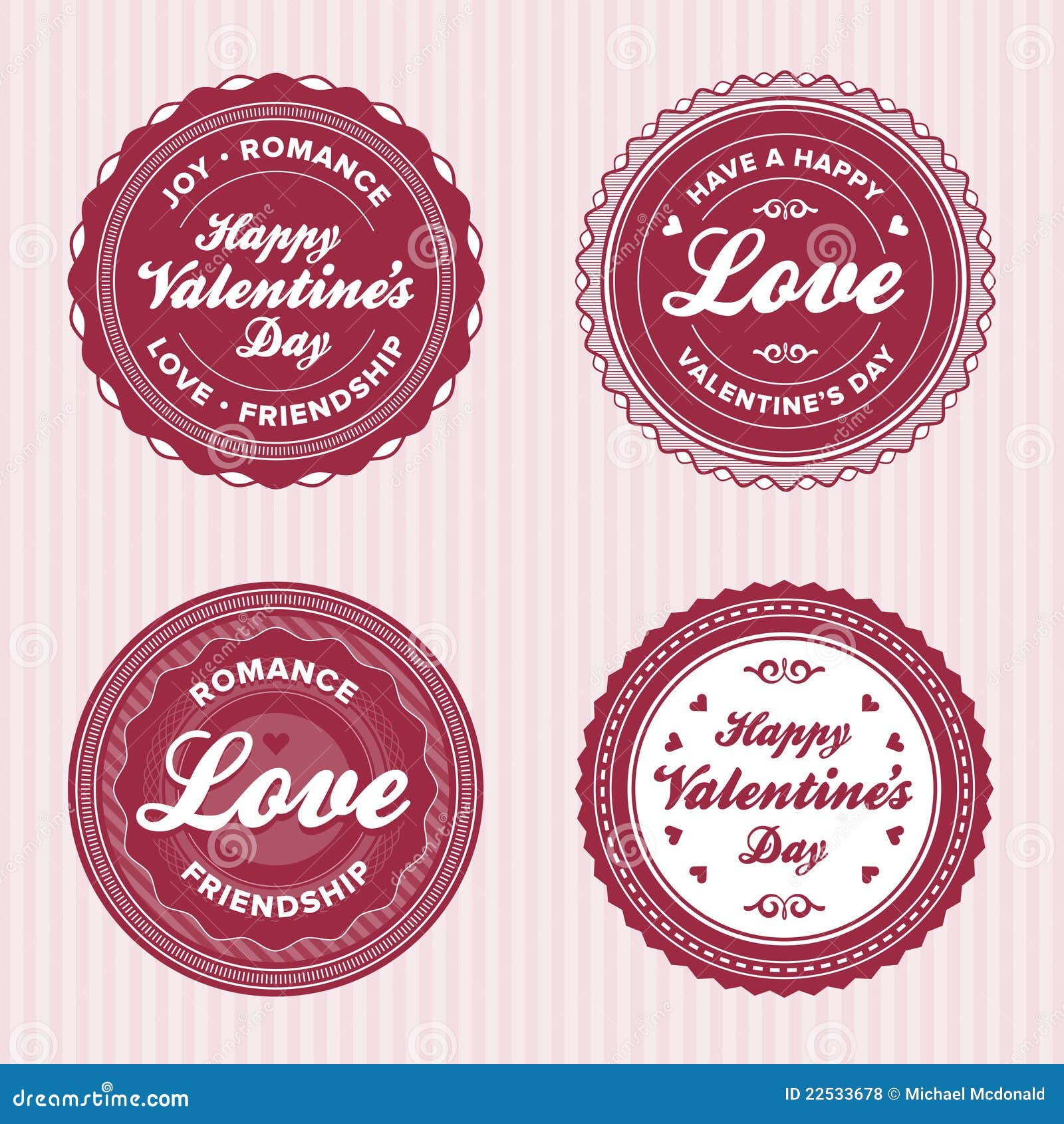 Valentine love labels stock vector. Illustration of quality - 22533678