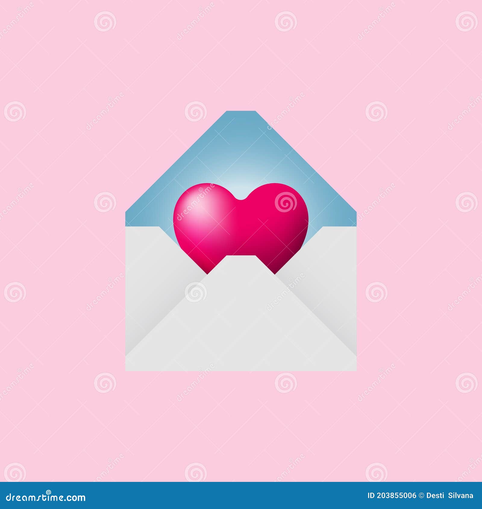 Valentine Love Mail Illustration Stock Vector - Illustration of email ...