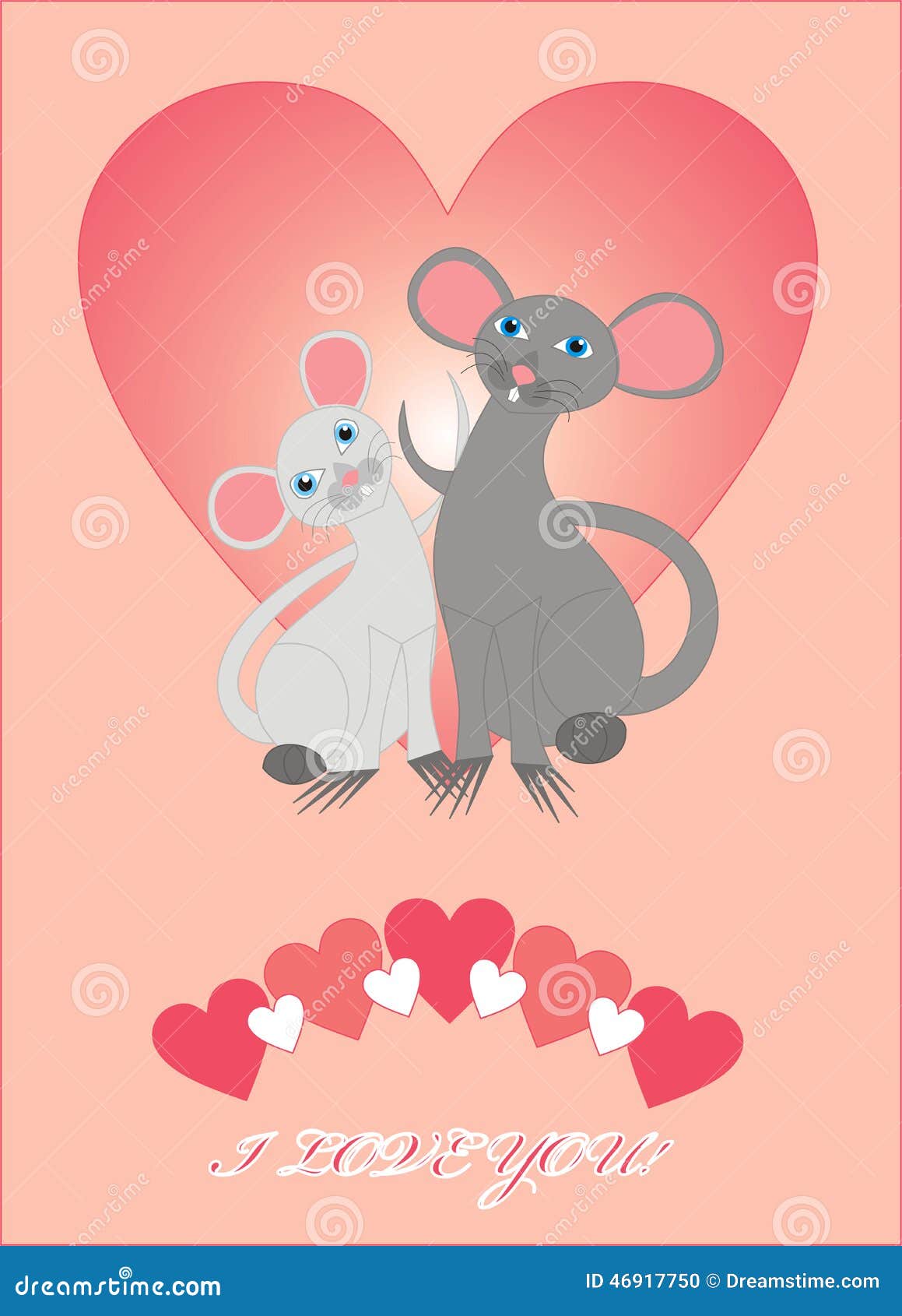 Valentine mice stock illustration. Illustration of cute - 46917750