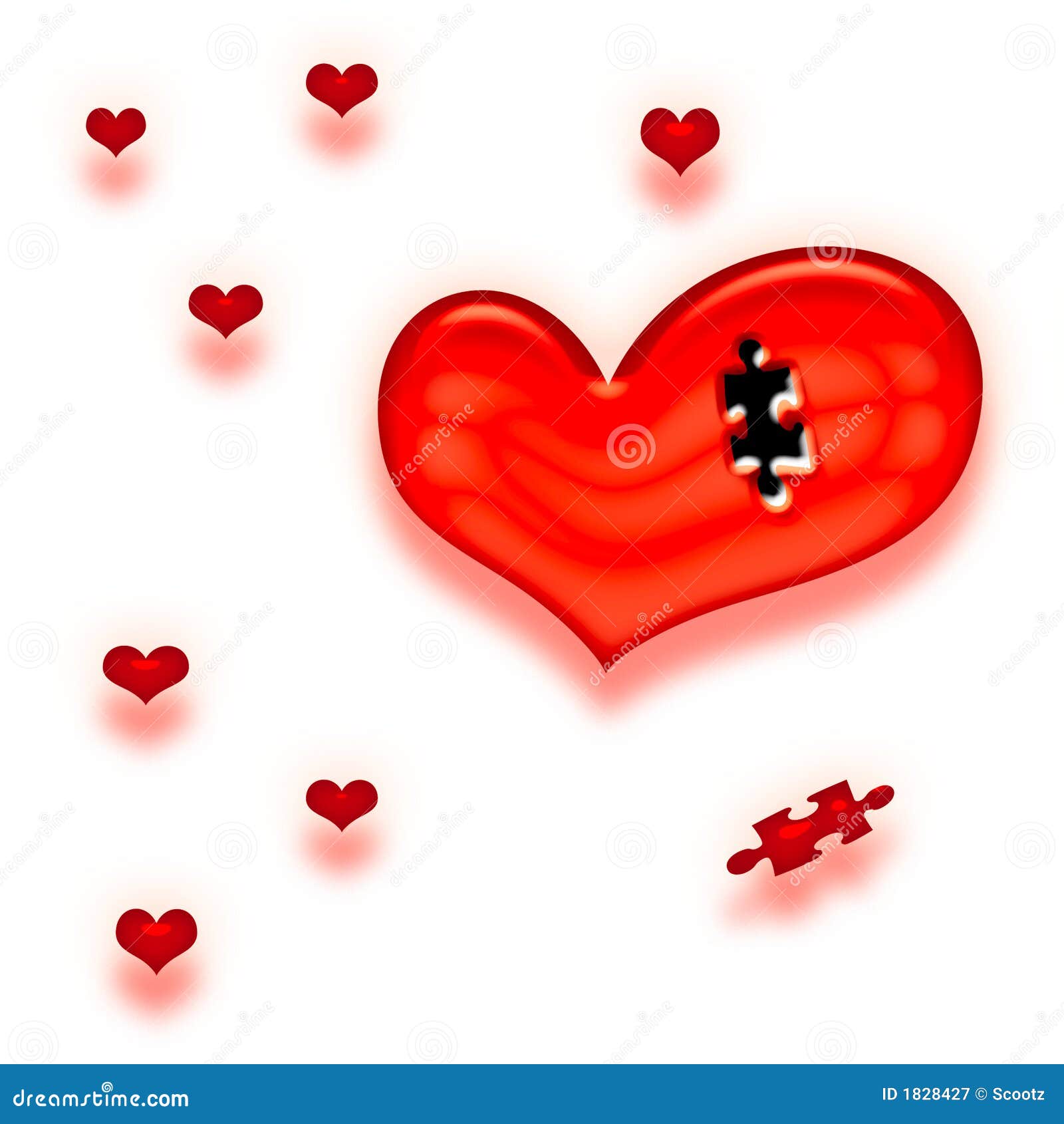 Valentine Missing You Heart Stock Illustration - Illustration of ...