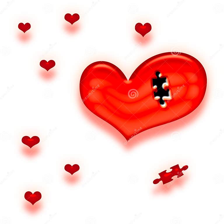 Valentine Missing You Heart Stock Illustration - Illustration of ...