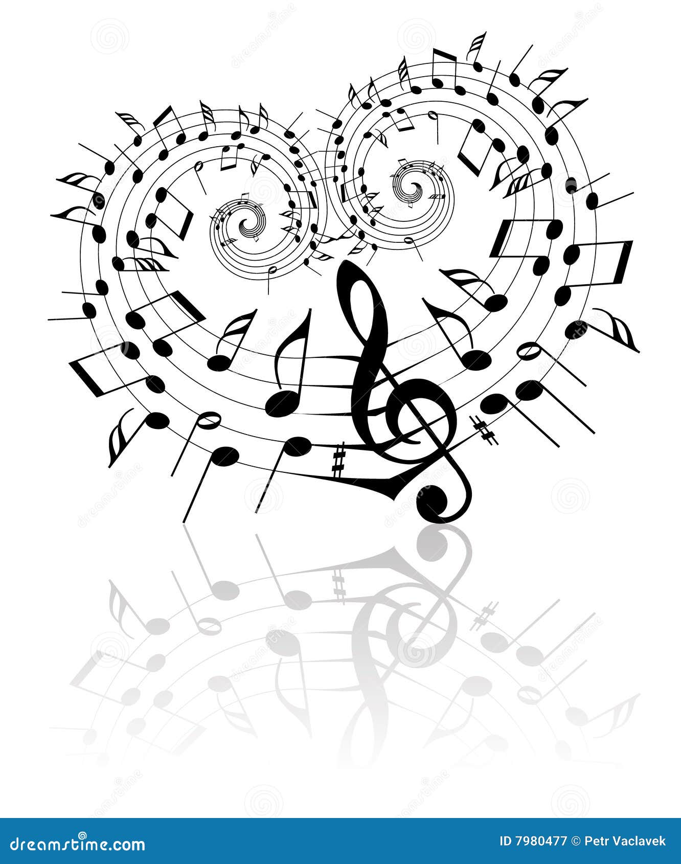 Valentine music theme stock vector. Illustration of abstract - 7980477