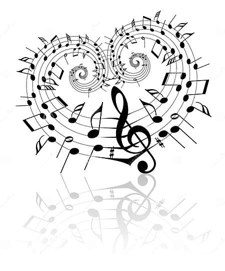 Valentine music theme stock vector. Illustration of abstract - 7980477