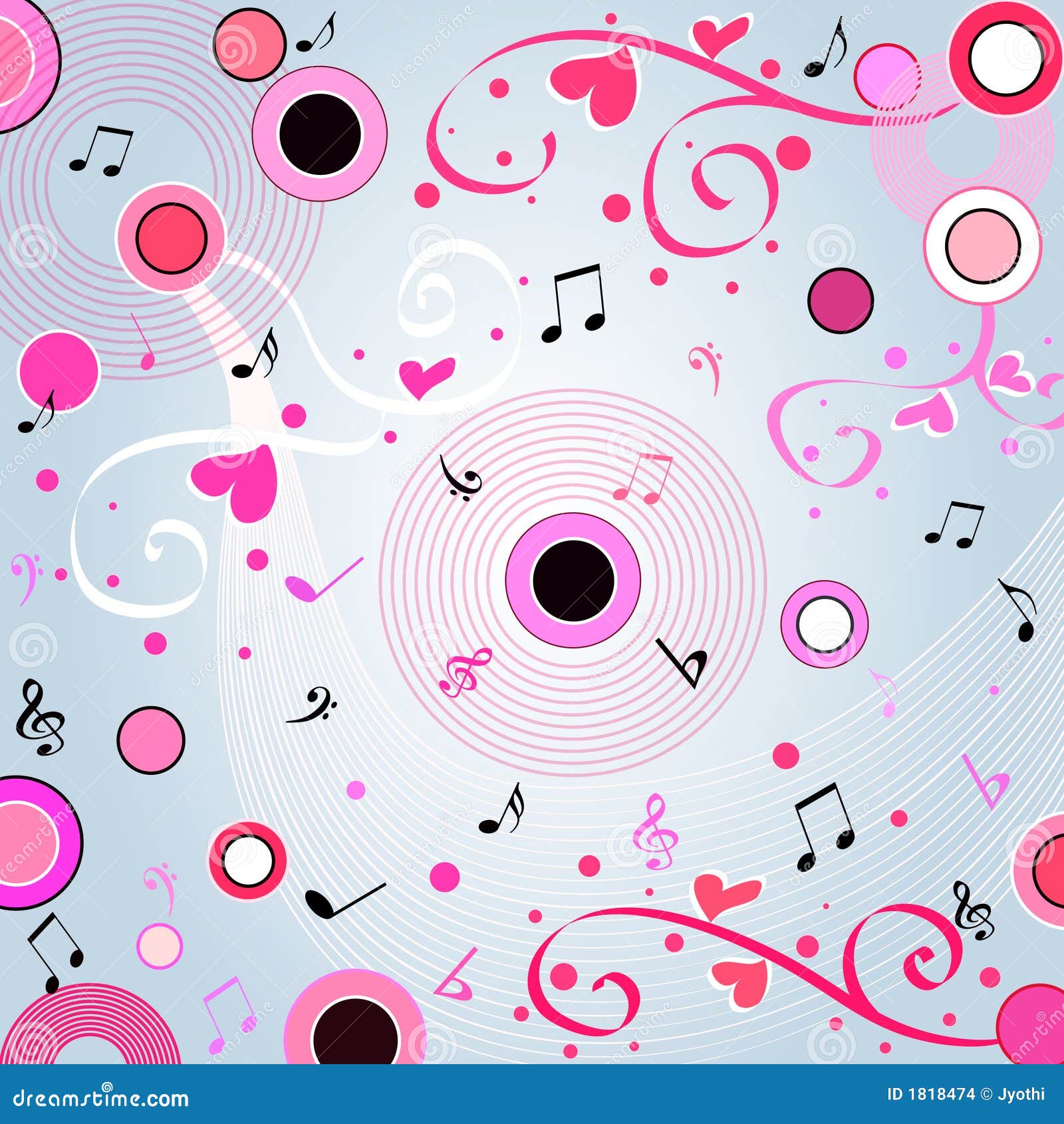 Valentine musical waves stock vector. Illustration of party - 1818474