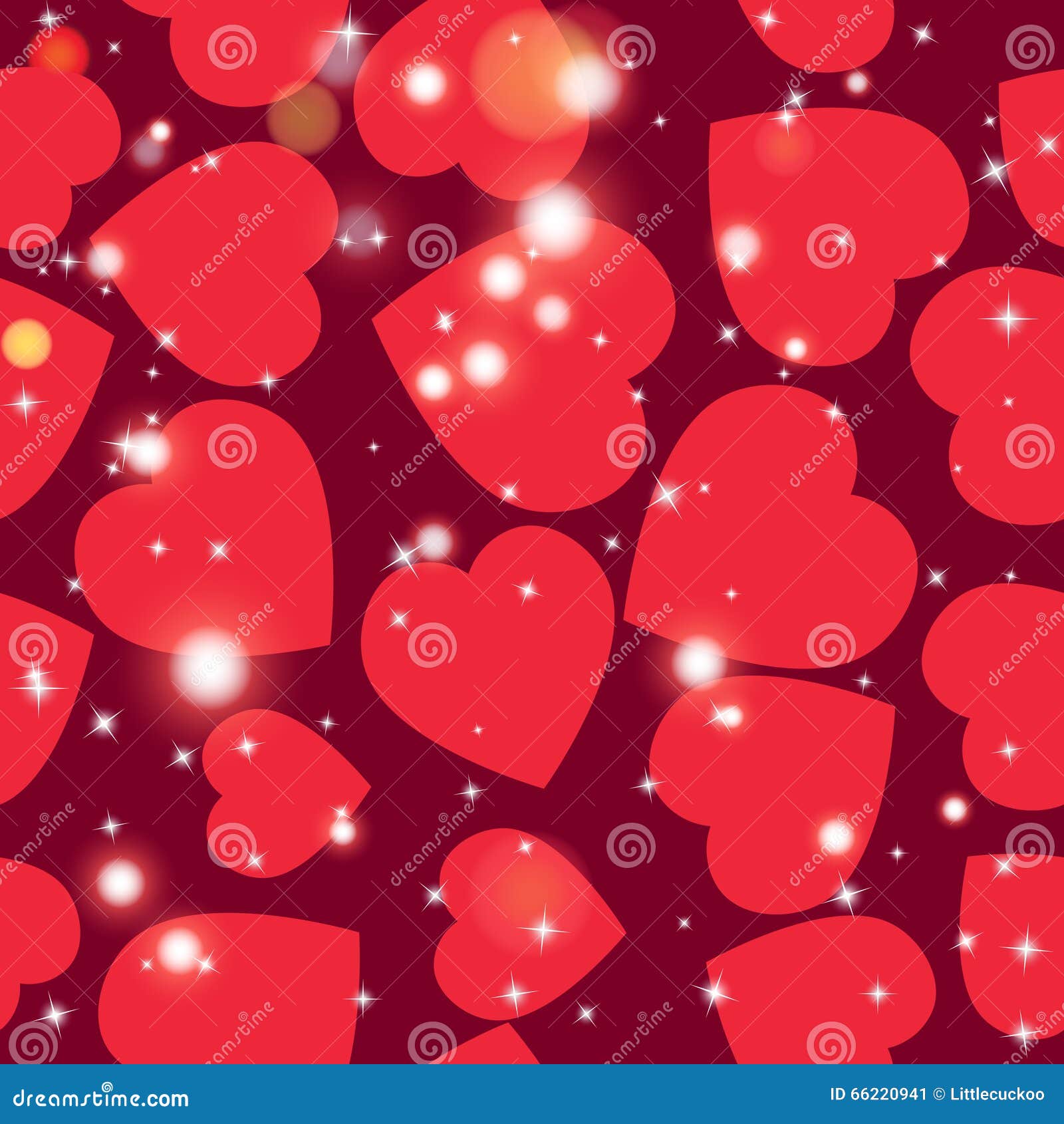 Valentine Pattern. Seamless Texture with Hearts Stock Vector ...