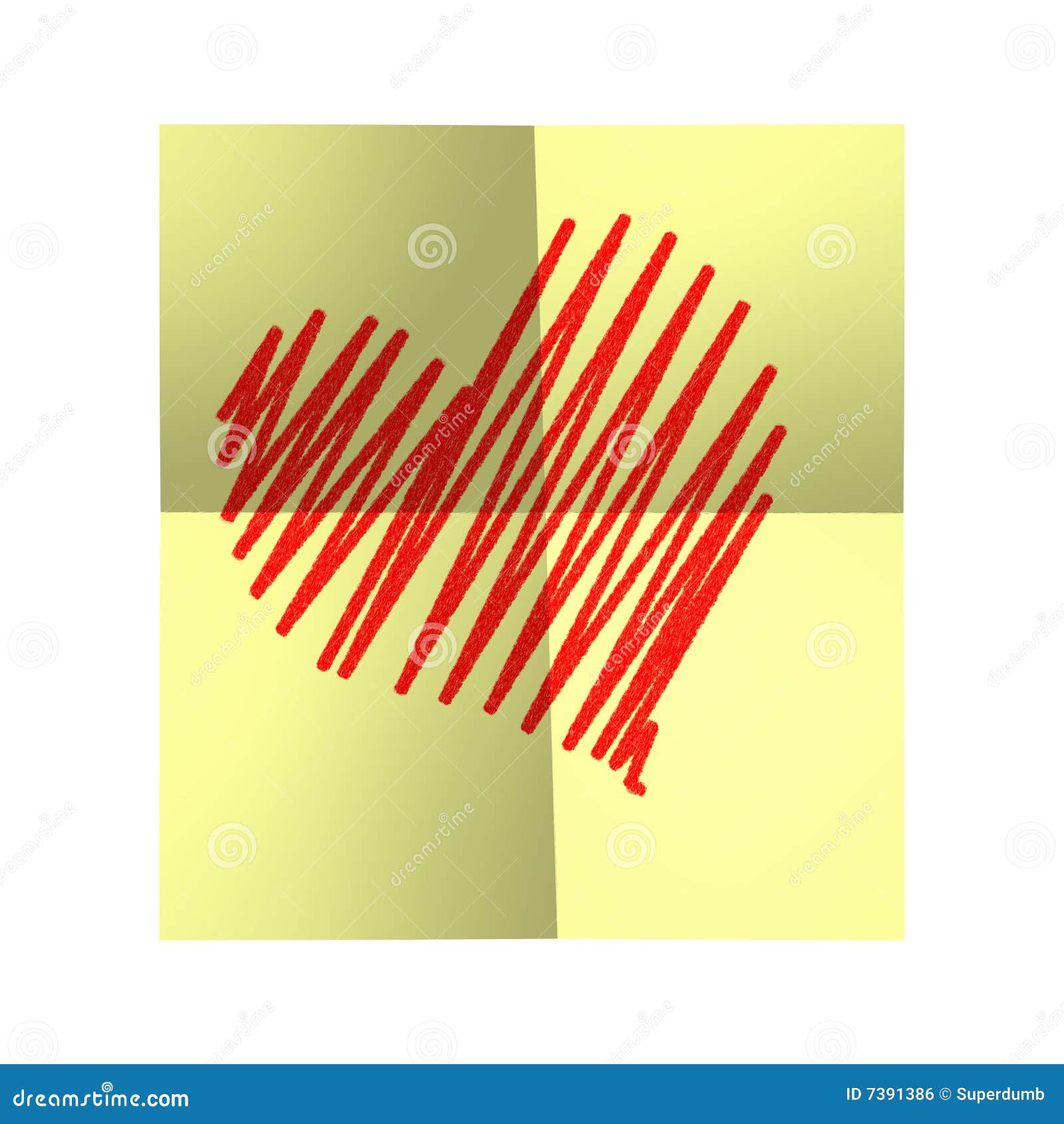 Valentine Post it stock illustration. Illustration of holidays - 7391386