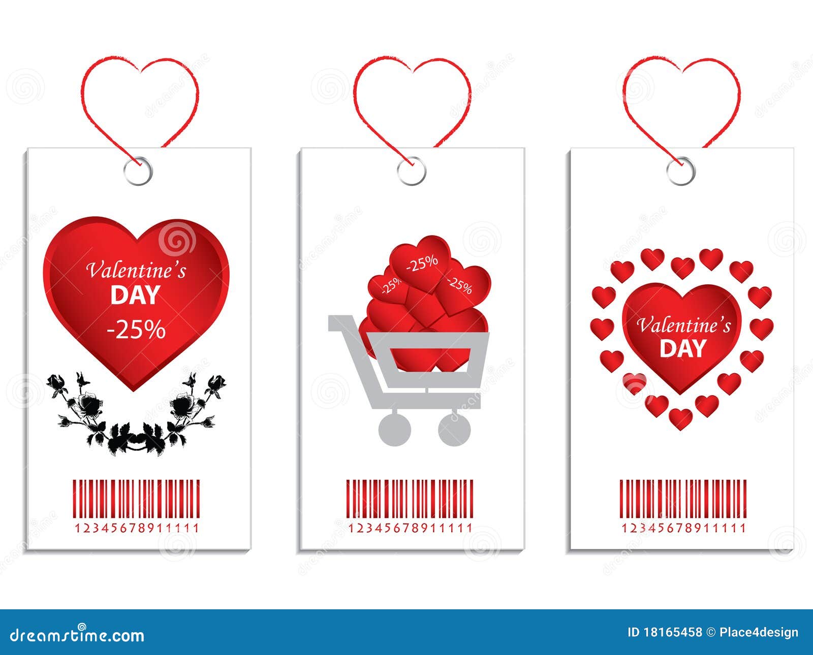 Valentine Price Tags stock vector. Illustration of information - 18165458