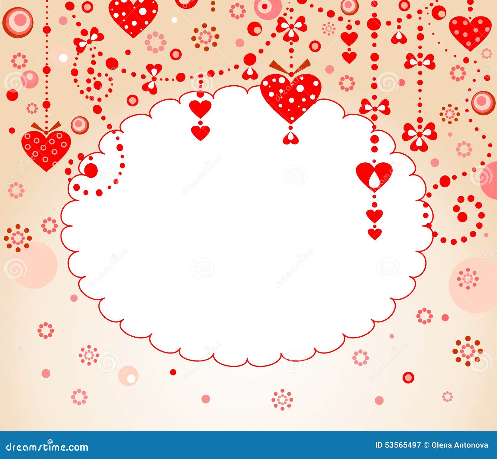 Valentine red border stock vector. Illustration of celebrate - 53565497
