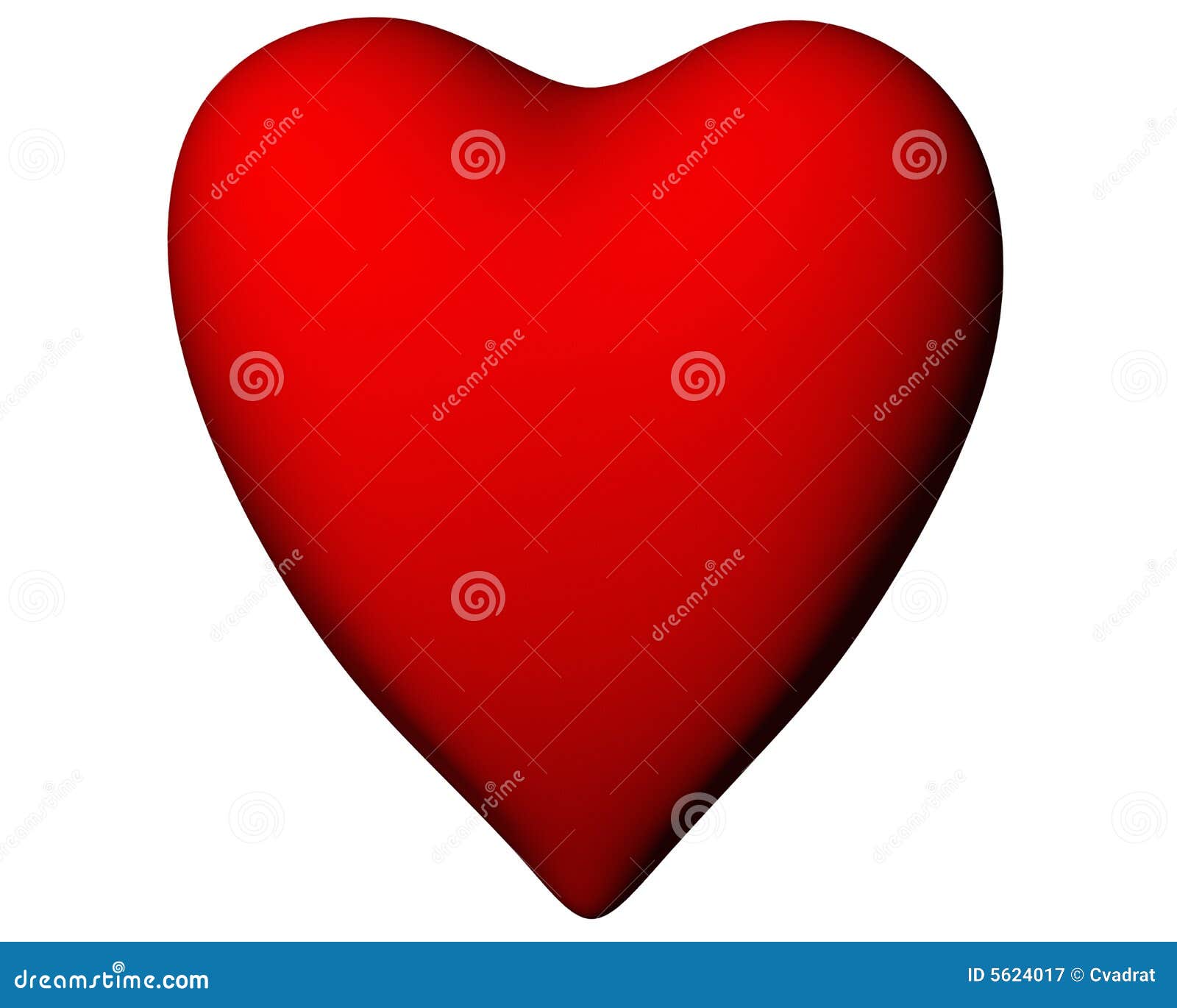 Valentine Red Heart Matte Front View Stock Illustration - Illustration ...