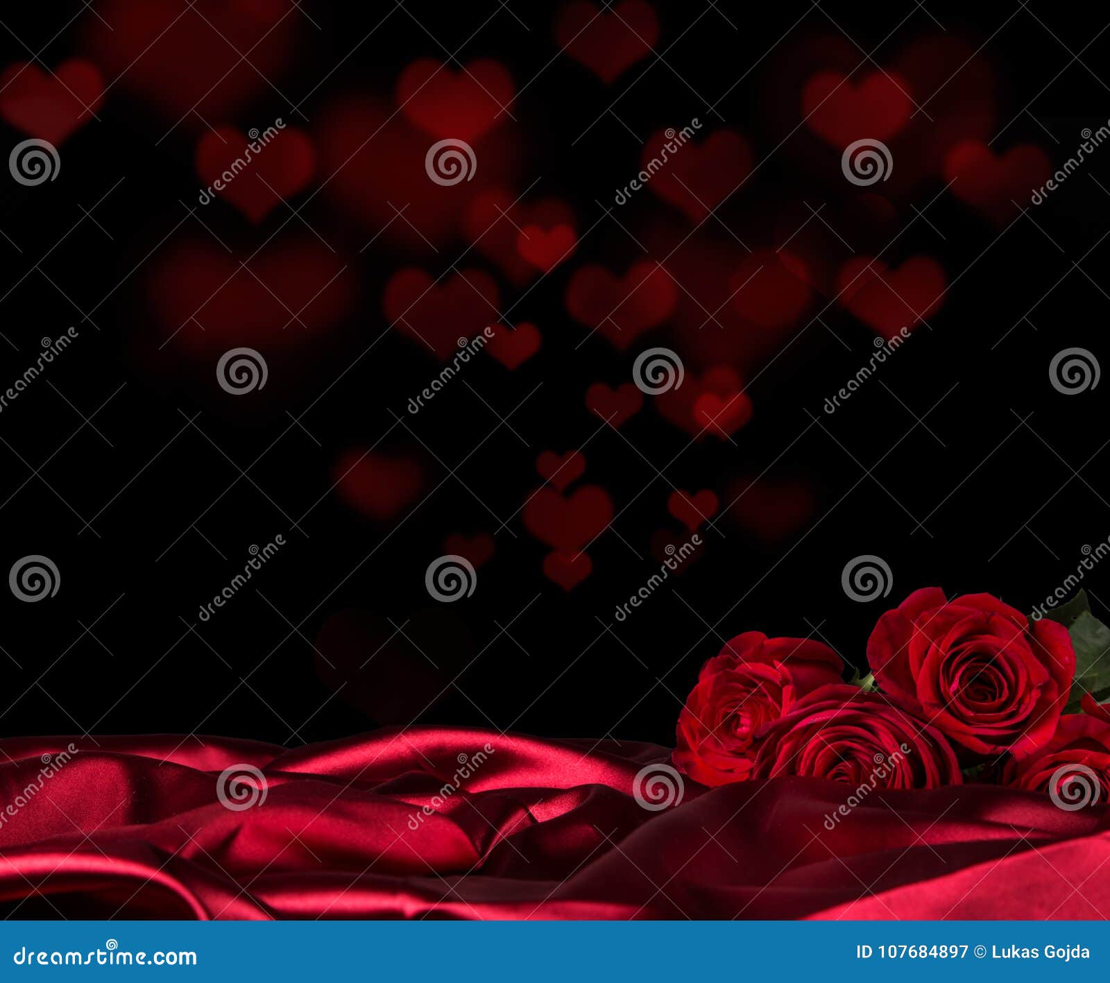 Valentine Red Rose Abstract Background. Stock Image - Image of present ...