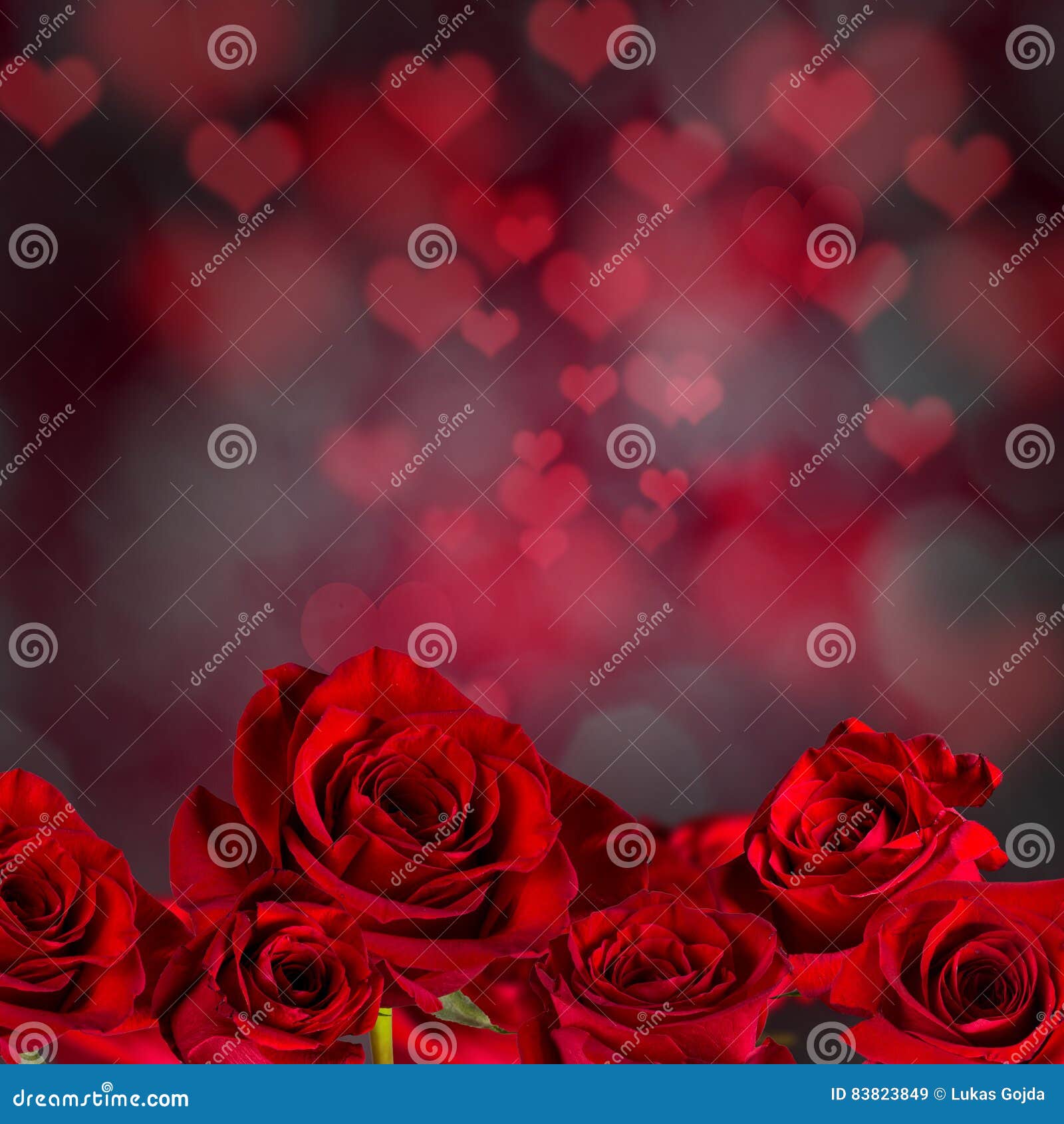 Valentine Red Rose Abstract Background. Stock Image - Image of decor ...