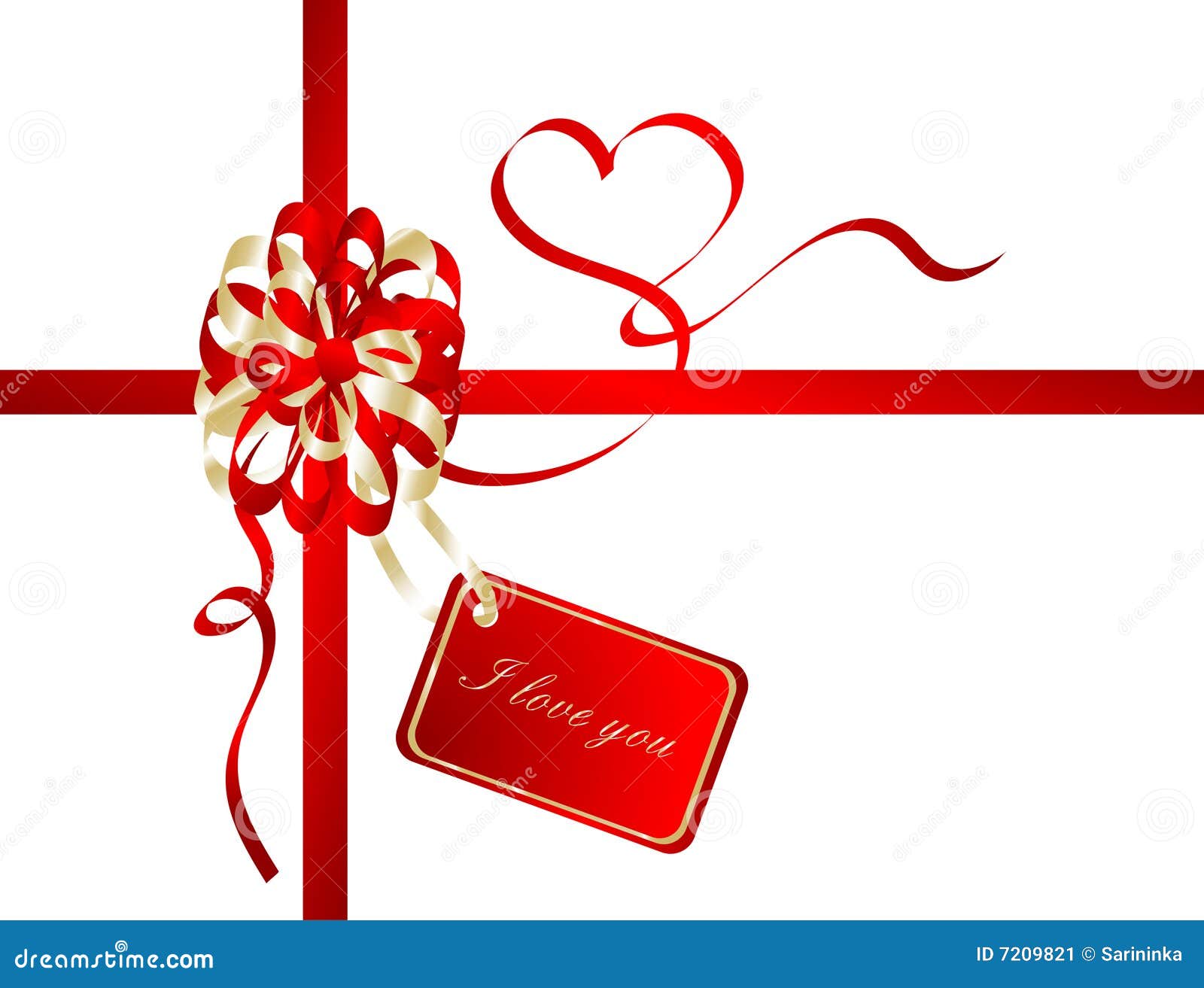 Valentine ribbon stock vector. Illustration of romance - 7209821