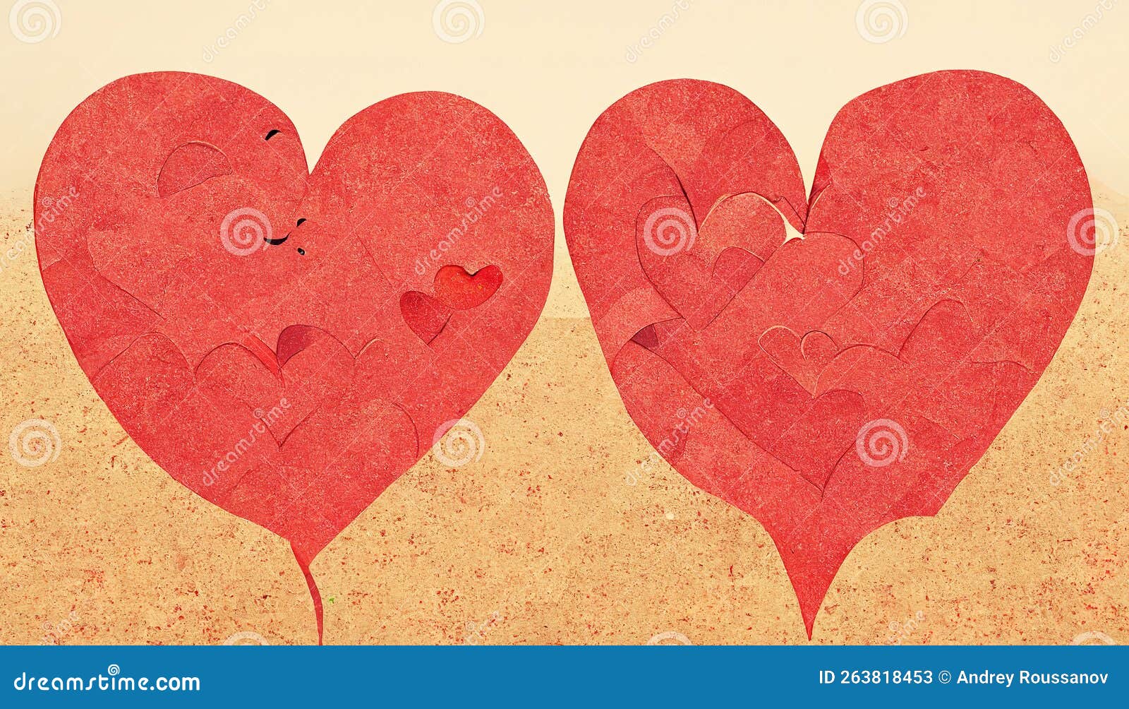 Valentine Rouge Coeur Rendre. Image stock - Image du heartbeat, texture ...