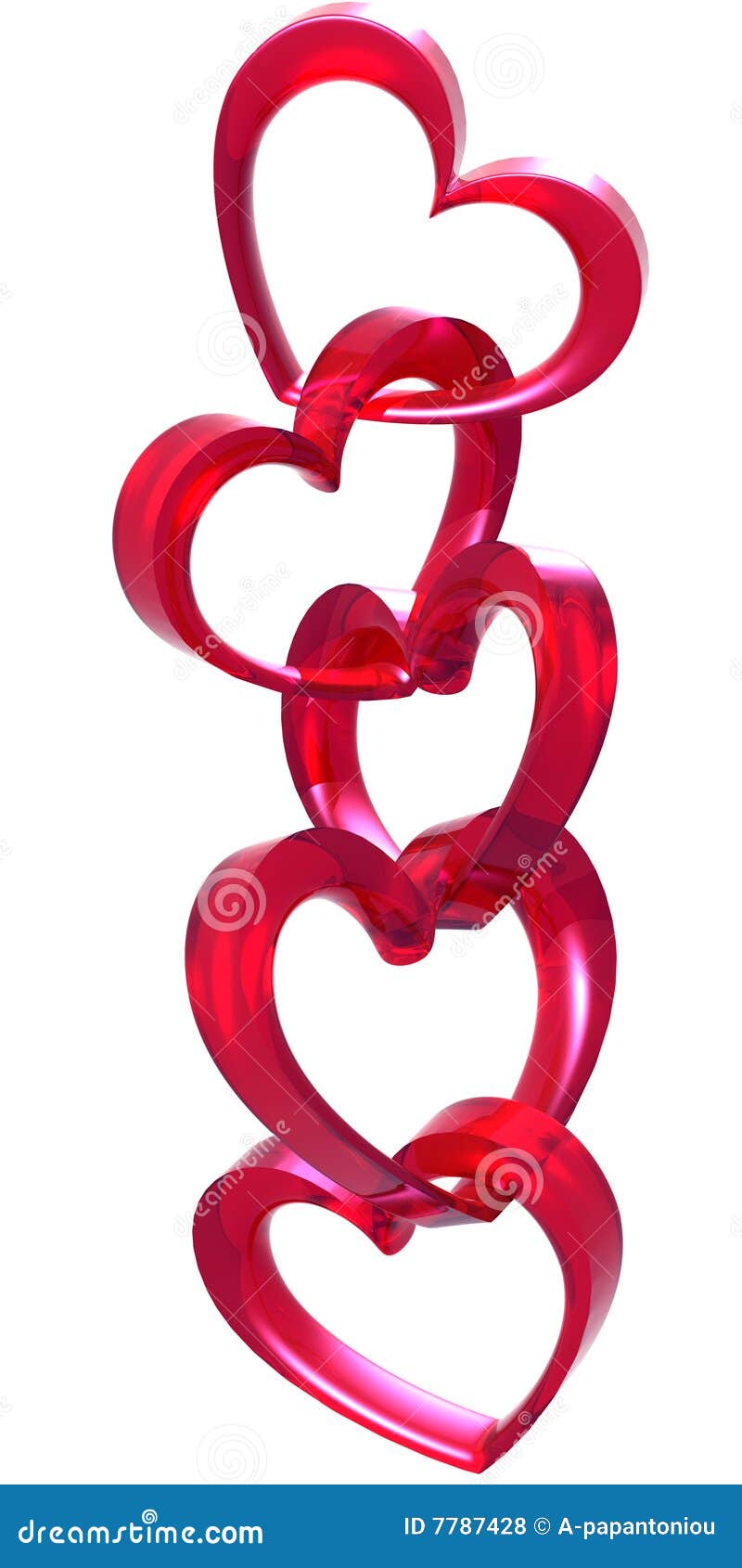 Valentine s Chain stock illustration. Illustration of symbol - 7787428