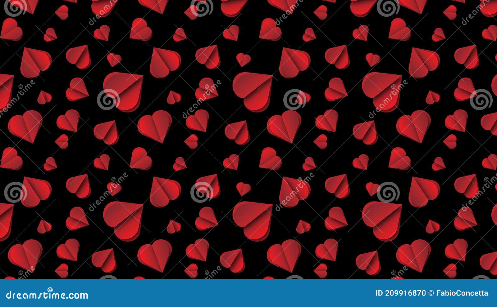 Hearts With Shading On Transparent Background. Emotion Symbols. Cartoon ...
