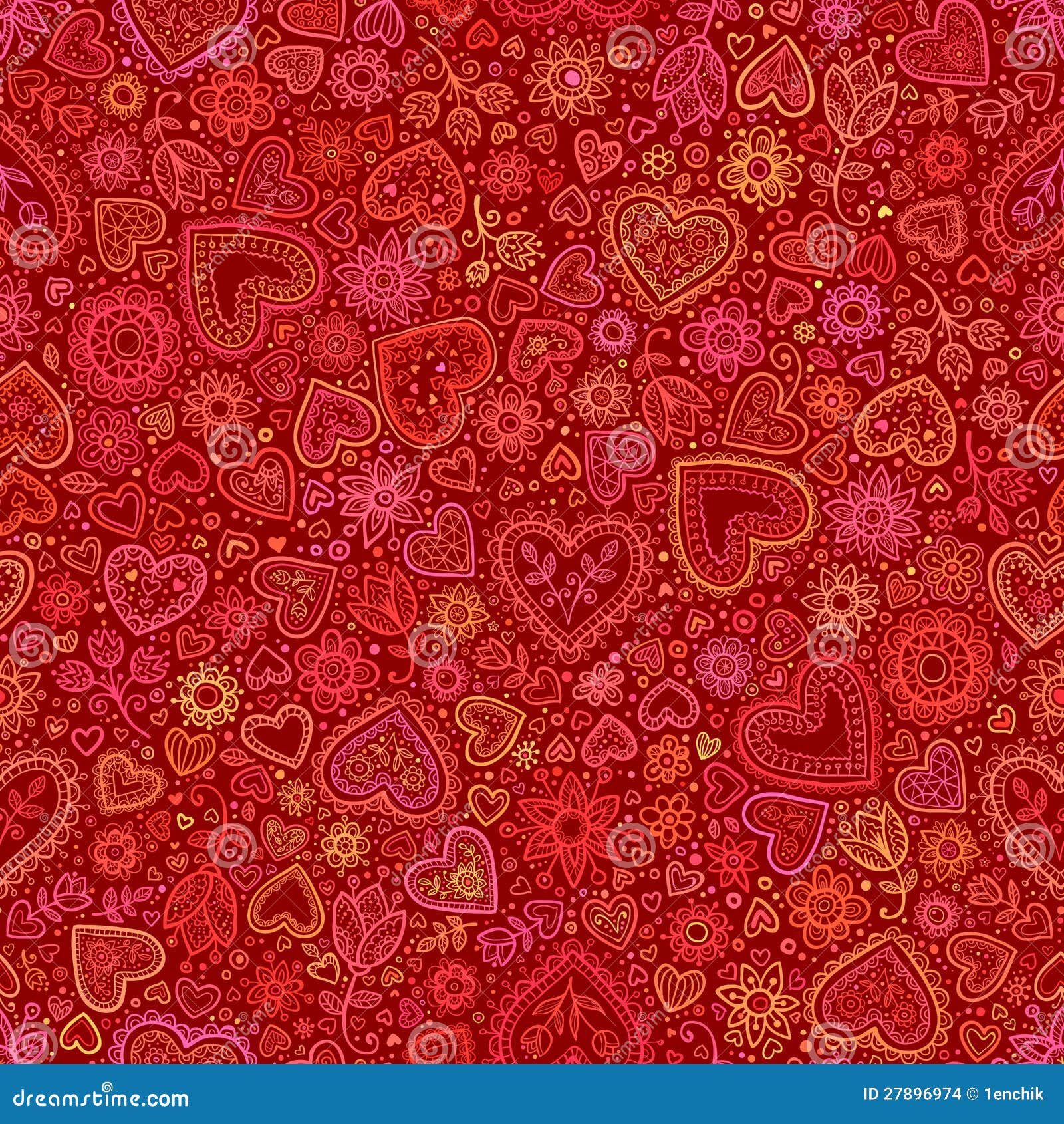 Valentine S Day Artistic Seamless Background Stock Vector ...