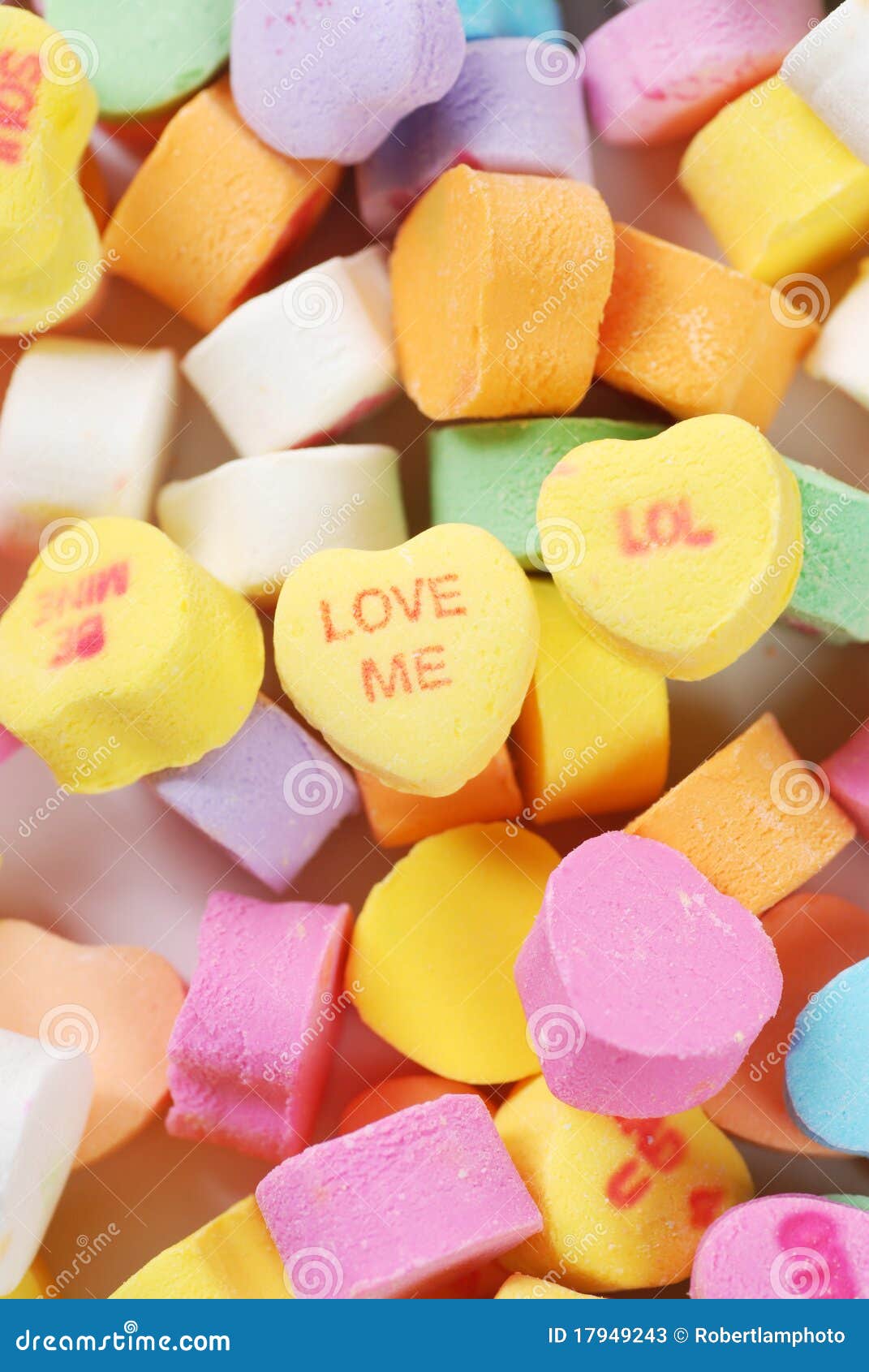 Valentine's Day Candies And Letters Stock Image - Image of green ...