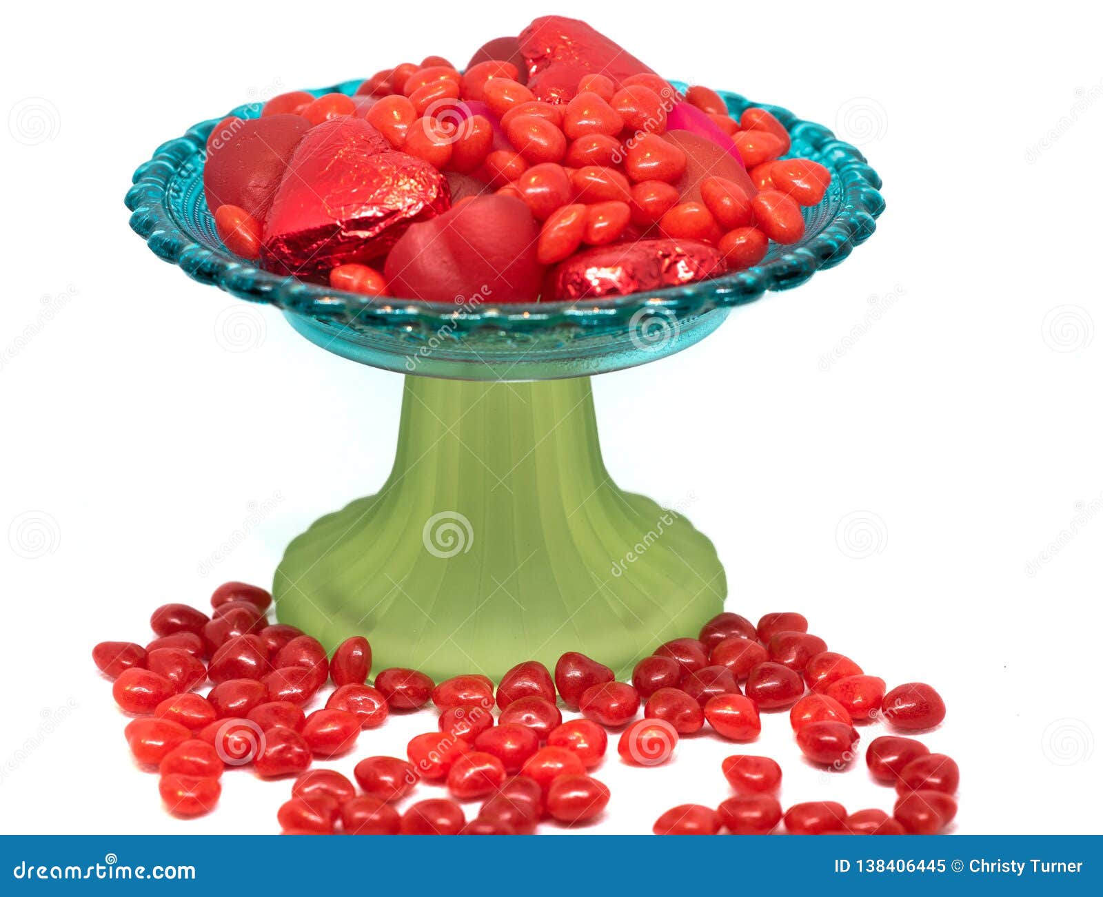 Valentine`s Day Candy Dish Overflowing Stock Image - Image of candies ...