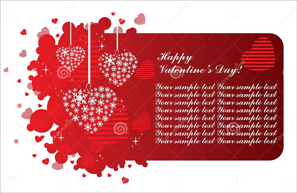 The Valentine s day card stock vector. Illustration of decor - 18091829