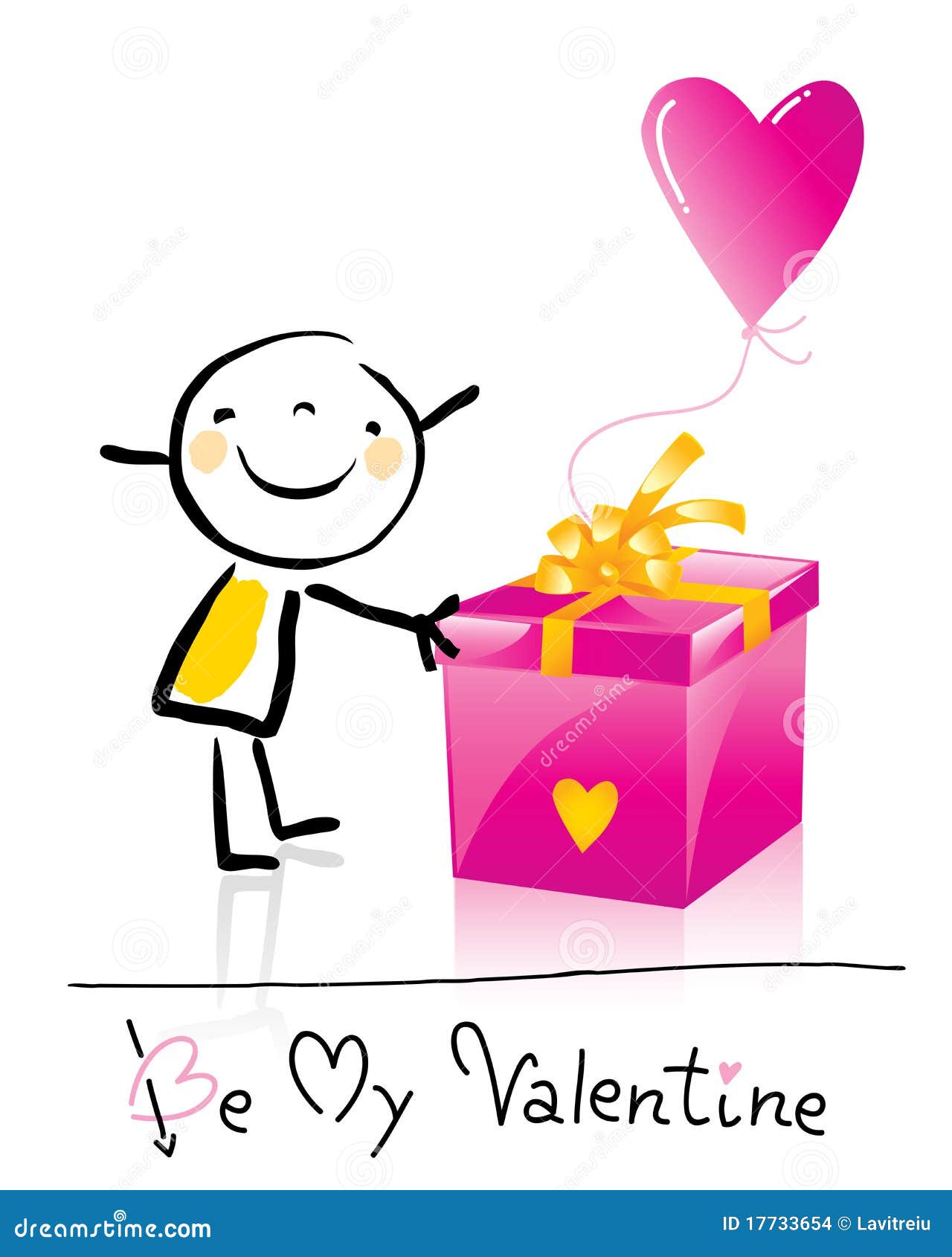 Valentine s Day cartoon stock vector. Illustration of cute - 17733654