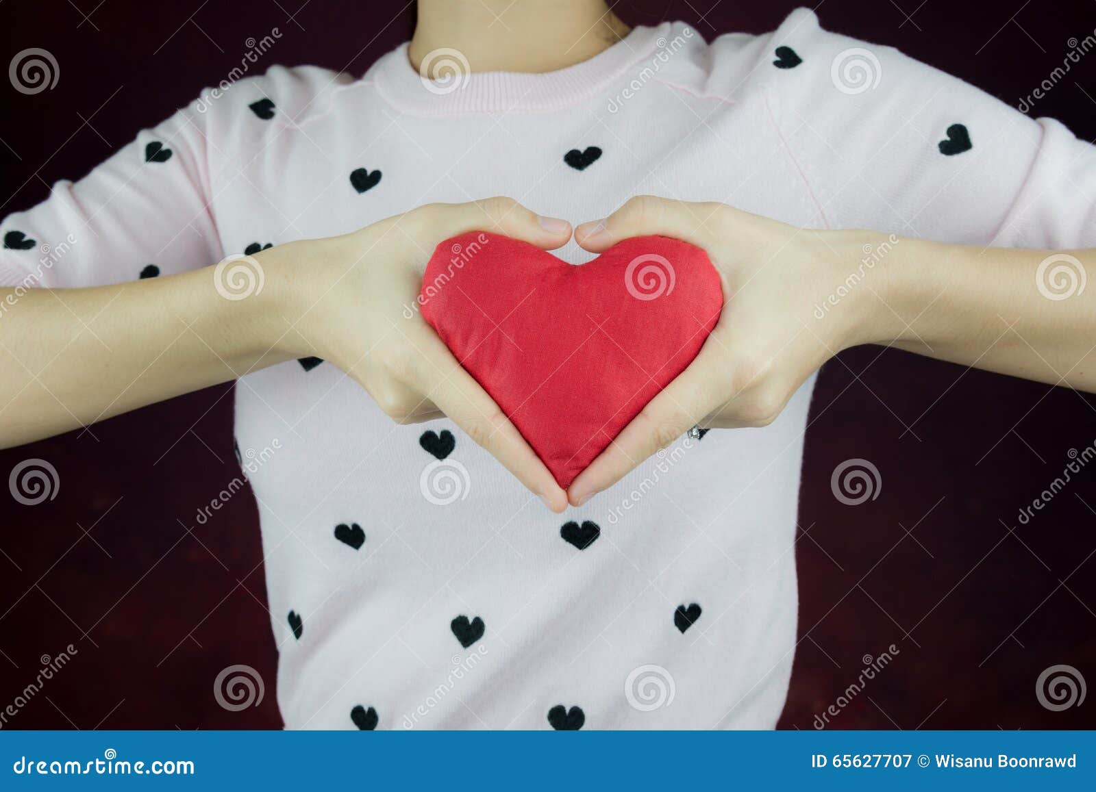 Valentine S Day Concept, Red Heart in Hands Stock Image - Image of ...