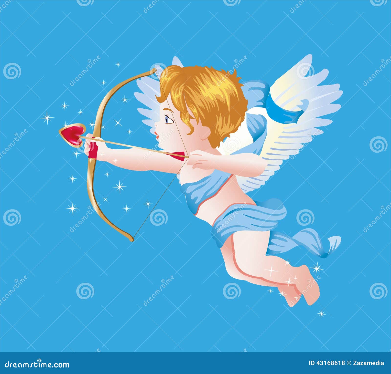 Cupid Blue Sponge Coral The Shape Cartoon Vector Illustration ...