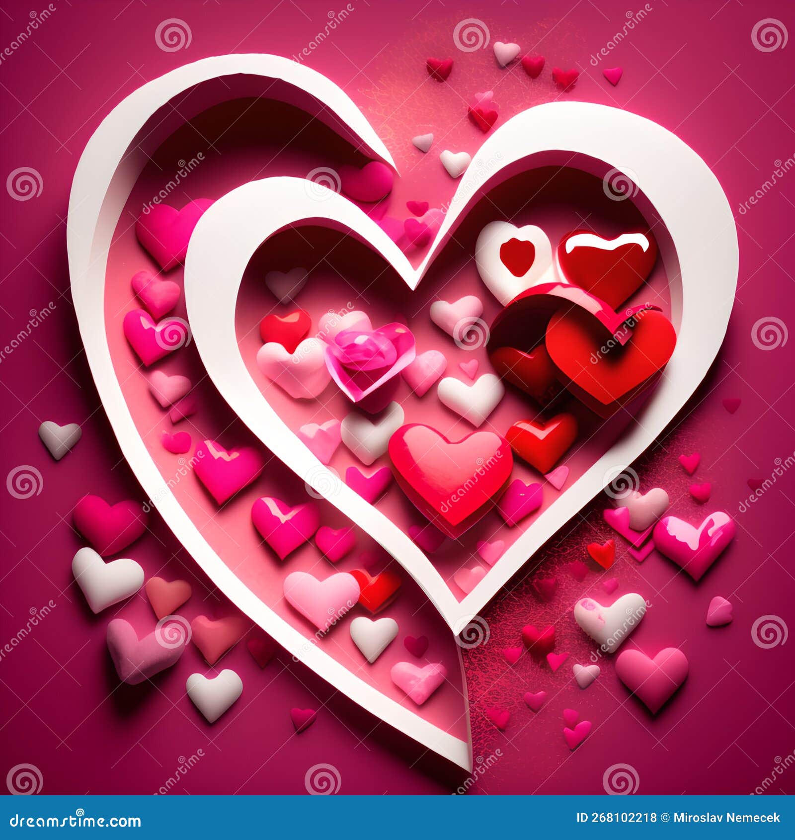 Valentine`s Day, Generative AI Illustration Stock Illustration ...