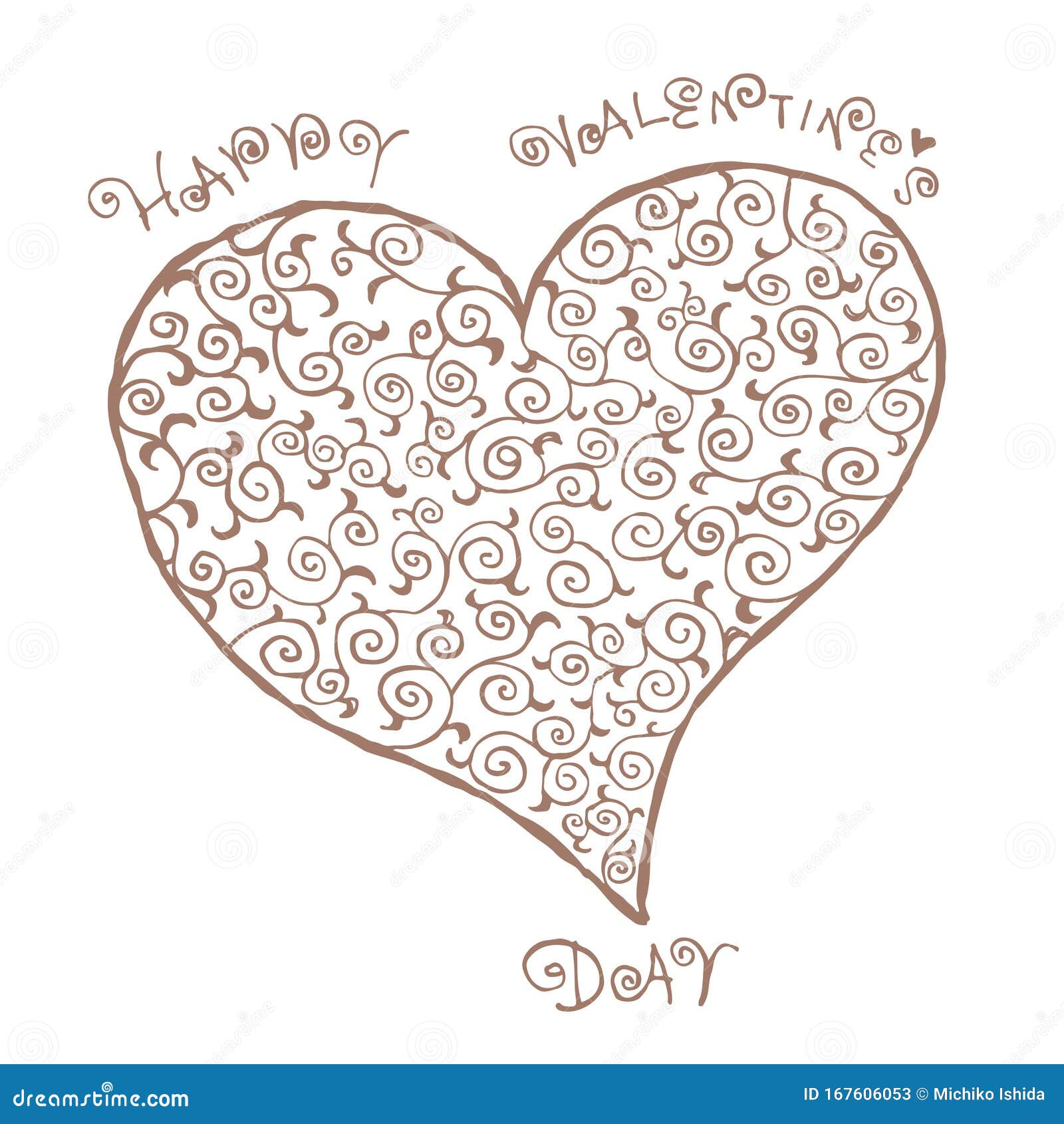 Valentine`s Day, Heart with Arabesque Pattern Illustration 库存例证 - 插画 包括 ...