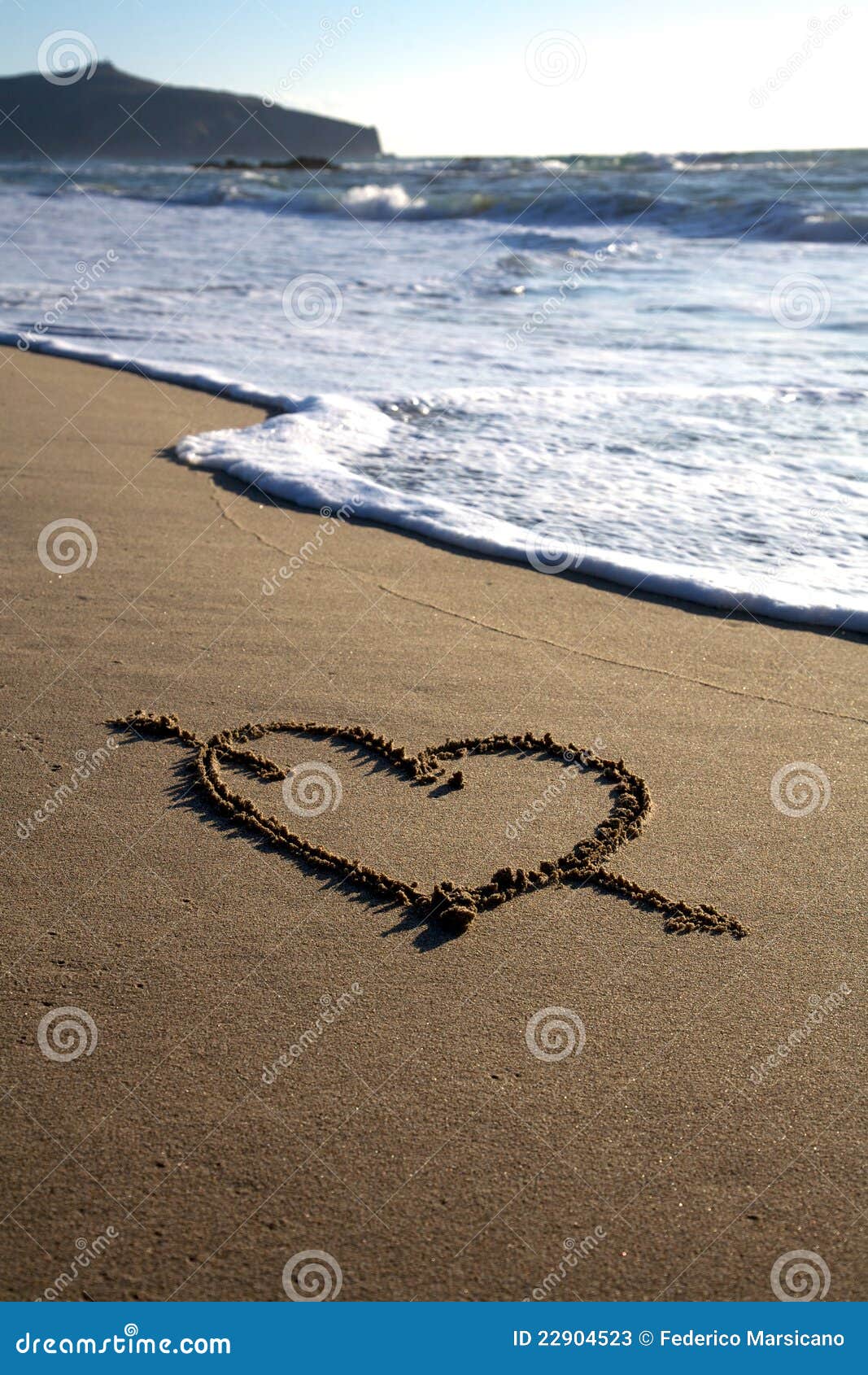 Valentine S Day Heart with Cross and Waves Stock Image - Image of ...