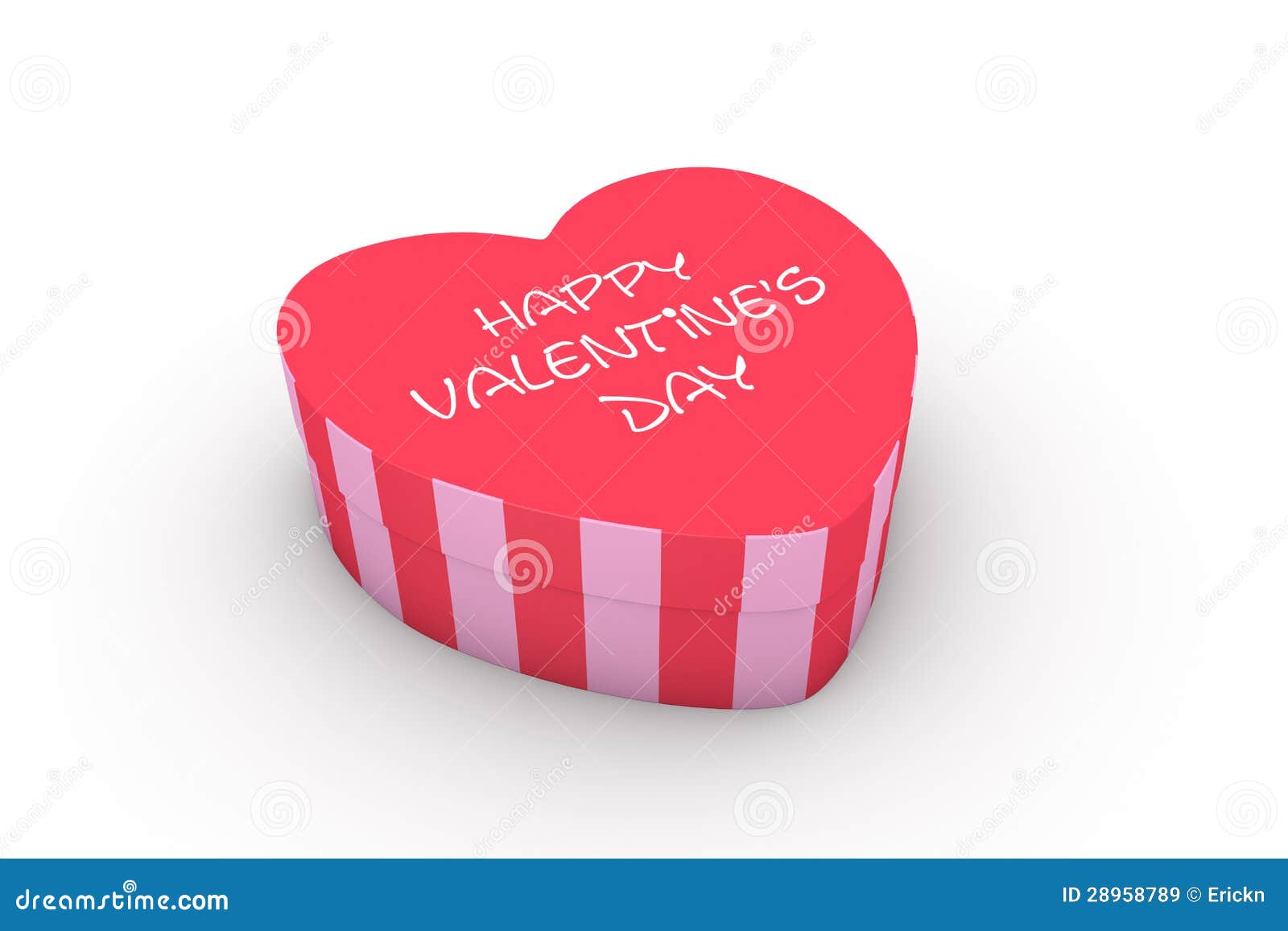 Valentine S Day Heart Shaped Box Stock Illustration - Illustration of ...