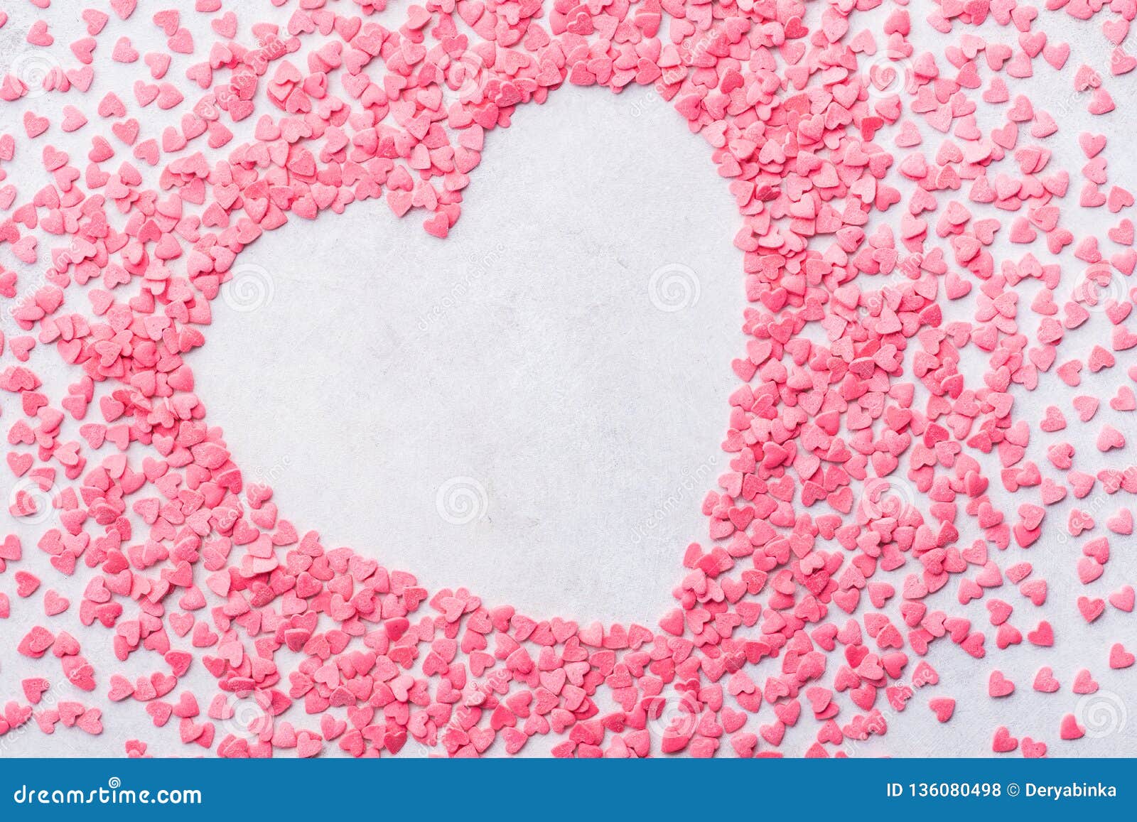 Valentines Day Heart Shaped Frame Background Made of Candies. Stock ...