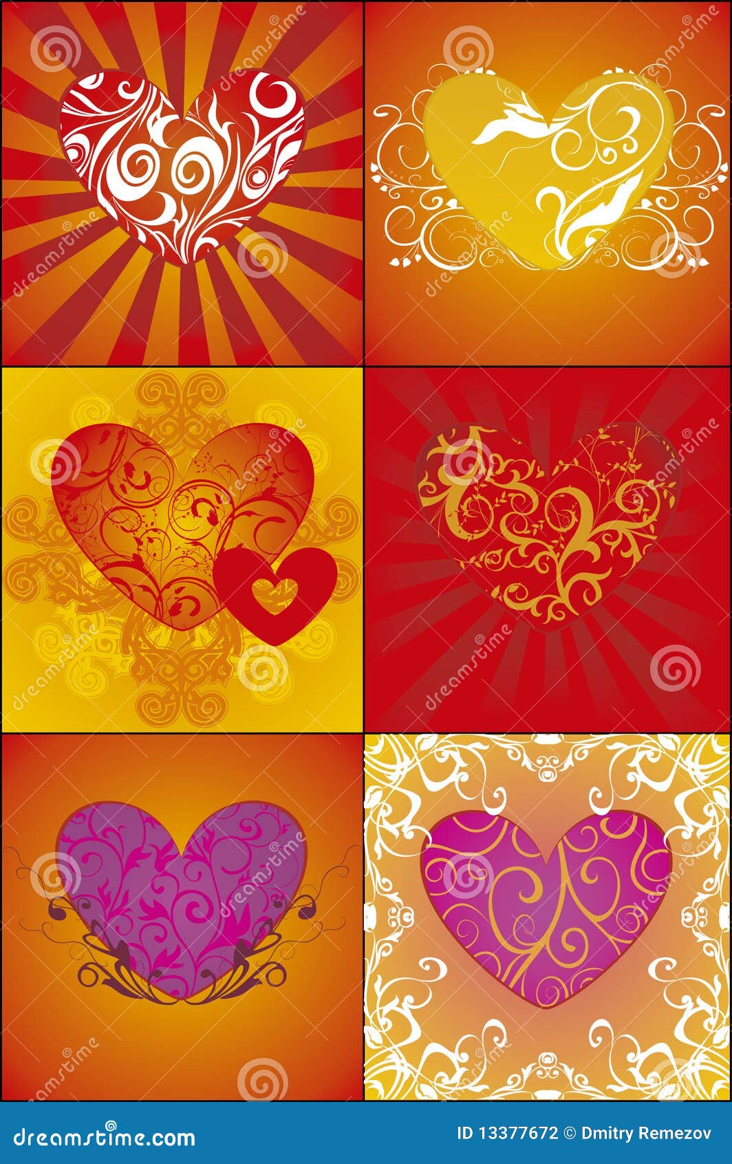 Valentine S Day Heart-shapes Stock Vector - Illustration of pattern ...