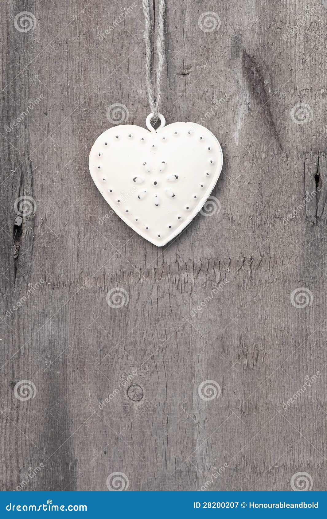 Valentine S Day Love Heart on Rustic Style Background Stock Image ...