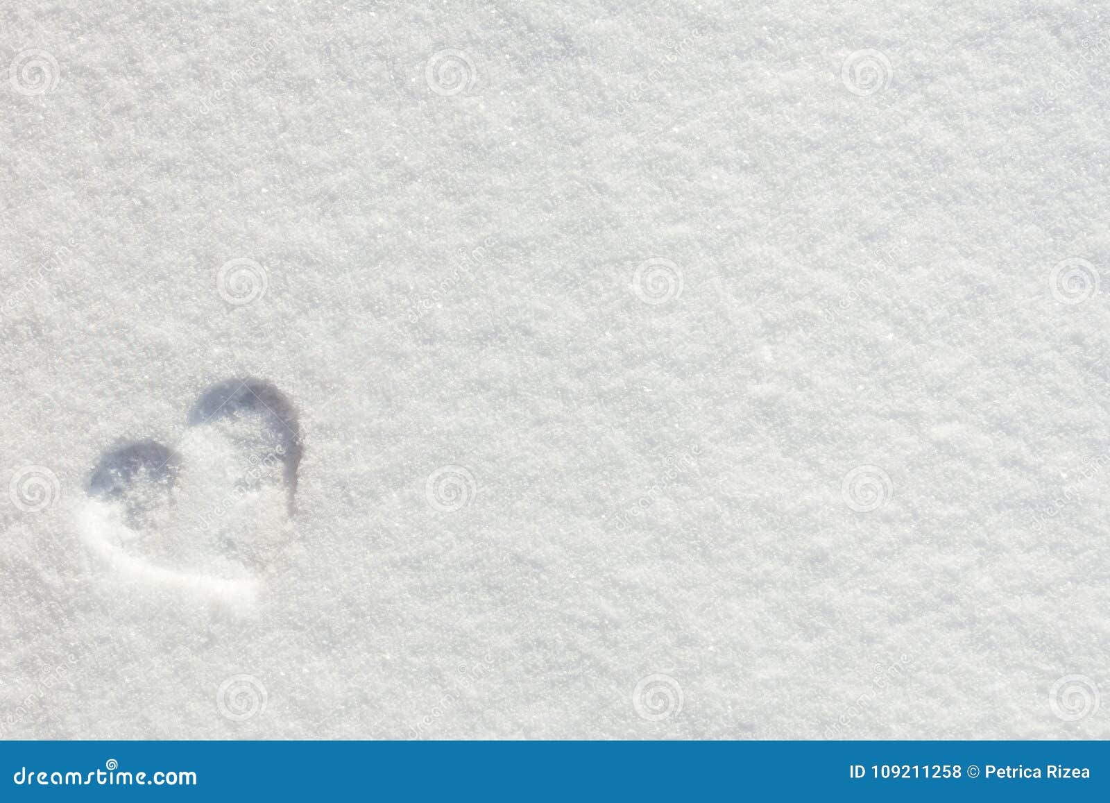 Valentine`s Day Love Heart on Snow Stock Photo - Image of design ...