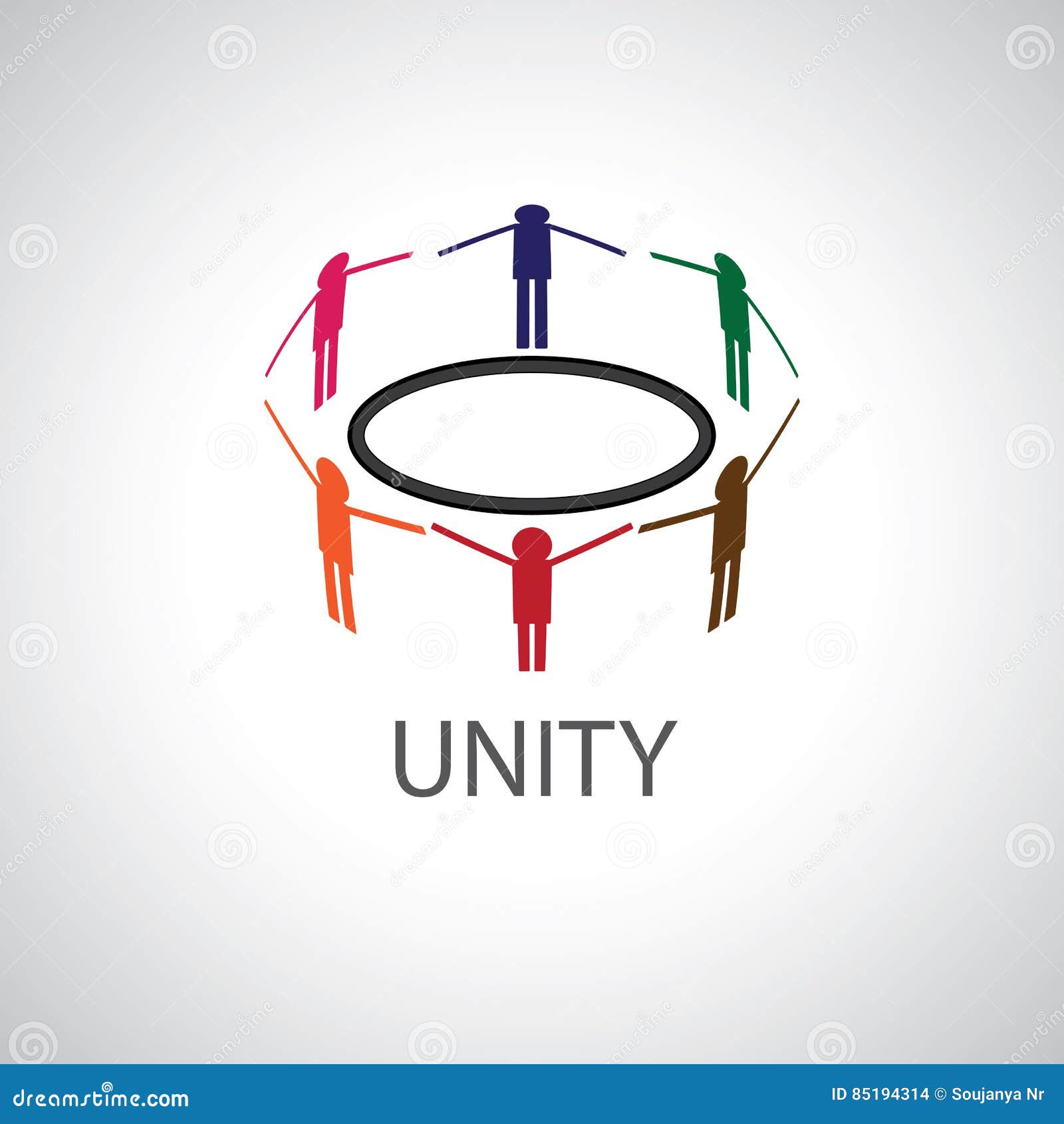 Diverse People Unified - a Team -society Stock Vector - Illustration of ...