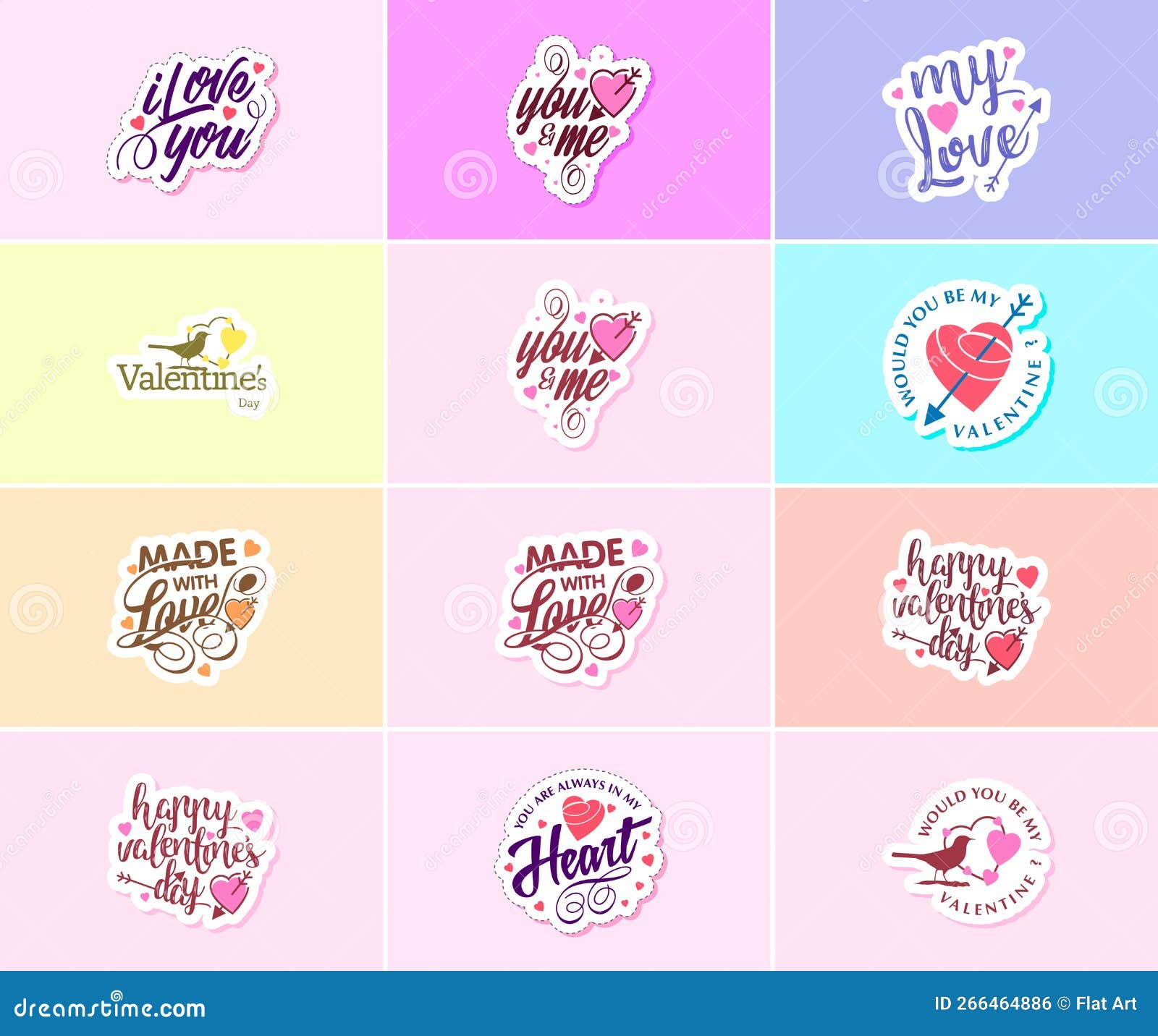 Valentine S Day: a Time for Love and Stunning Visual Stickers Stock ...