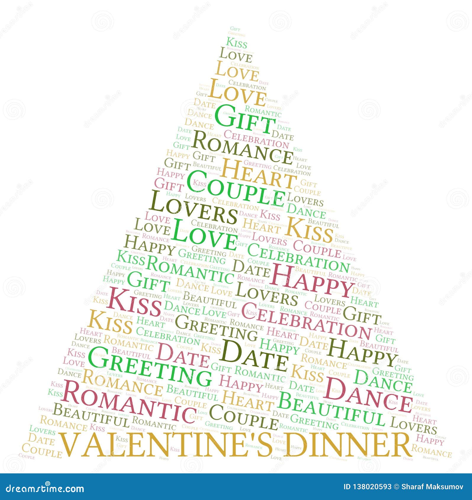 Valentine`s Dinner Word Cloud Stock Illustration - Illustration of word ...