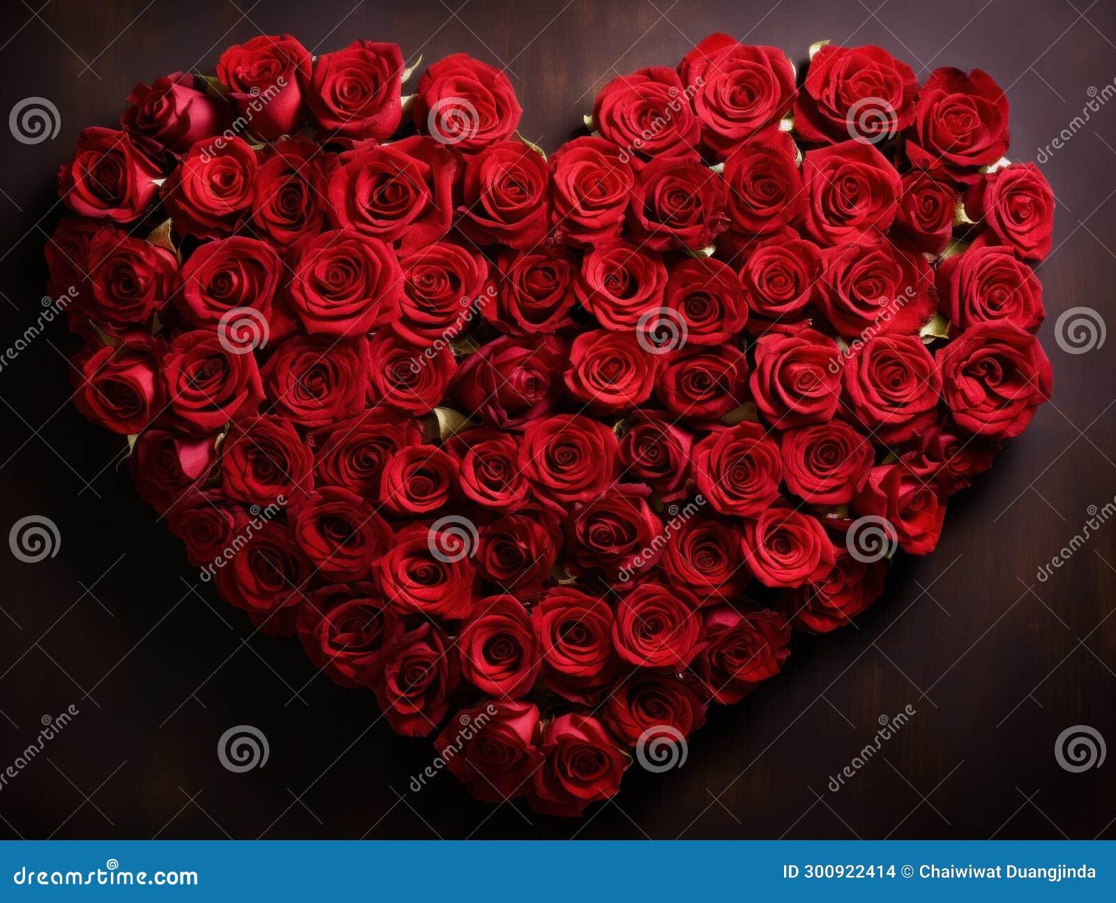 Valentine S Heart Made of Roses AI Generated Stock Illustration ...